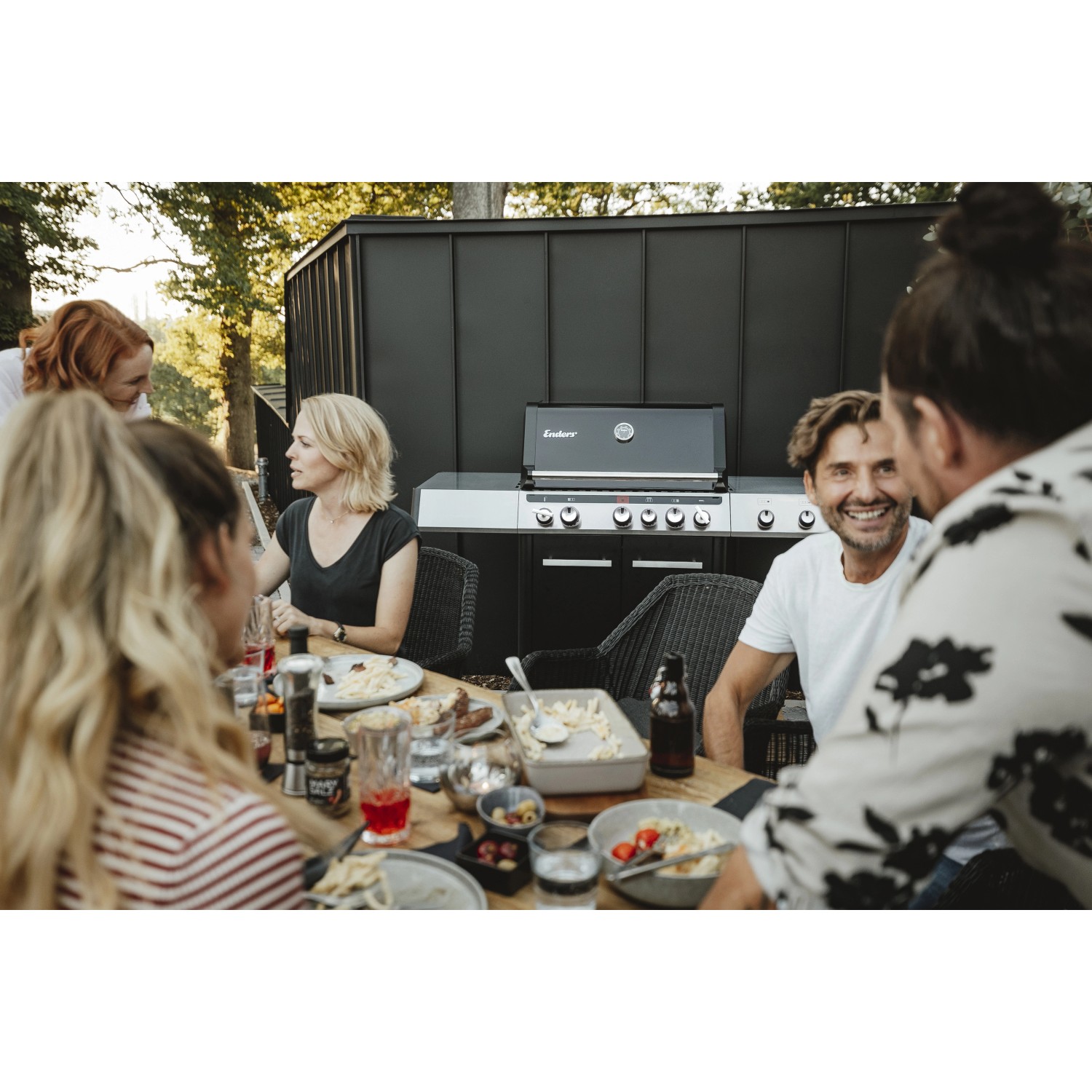 Enders Gasgrill Uniq Pro 3 IK Cruster 120 cm x 147 cm Schwarz-Edelstahl ...