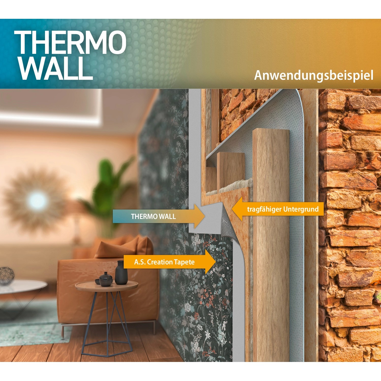 AS-Creation Vliestapete Thermowall Uni Matt Glatt 10,05 m x 0,53 m Weiß ...