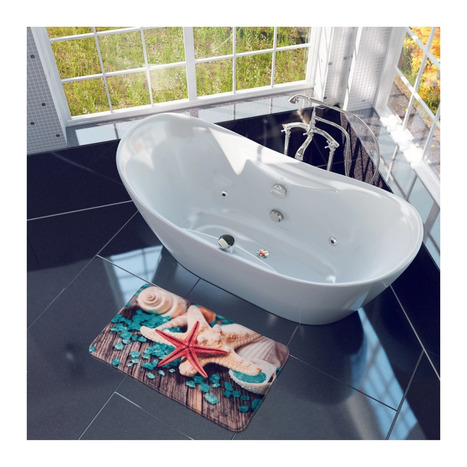 Sanilo Badteppich Rund Fort Lauderdale Ø 80 cm kaufen bei OBI