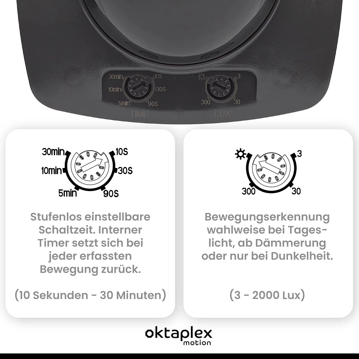 Oktaplex Tim 360° Präsenzmelder Außen Anthrazit Bewegungsmelder IP65 230V kaufen bei OBI