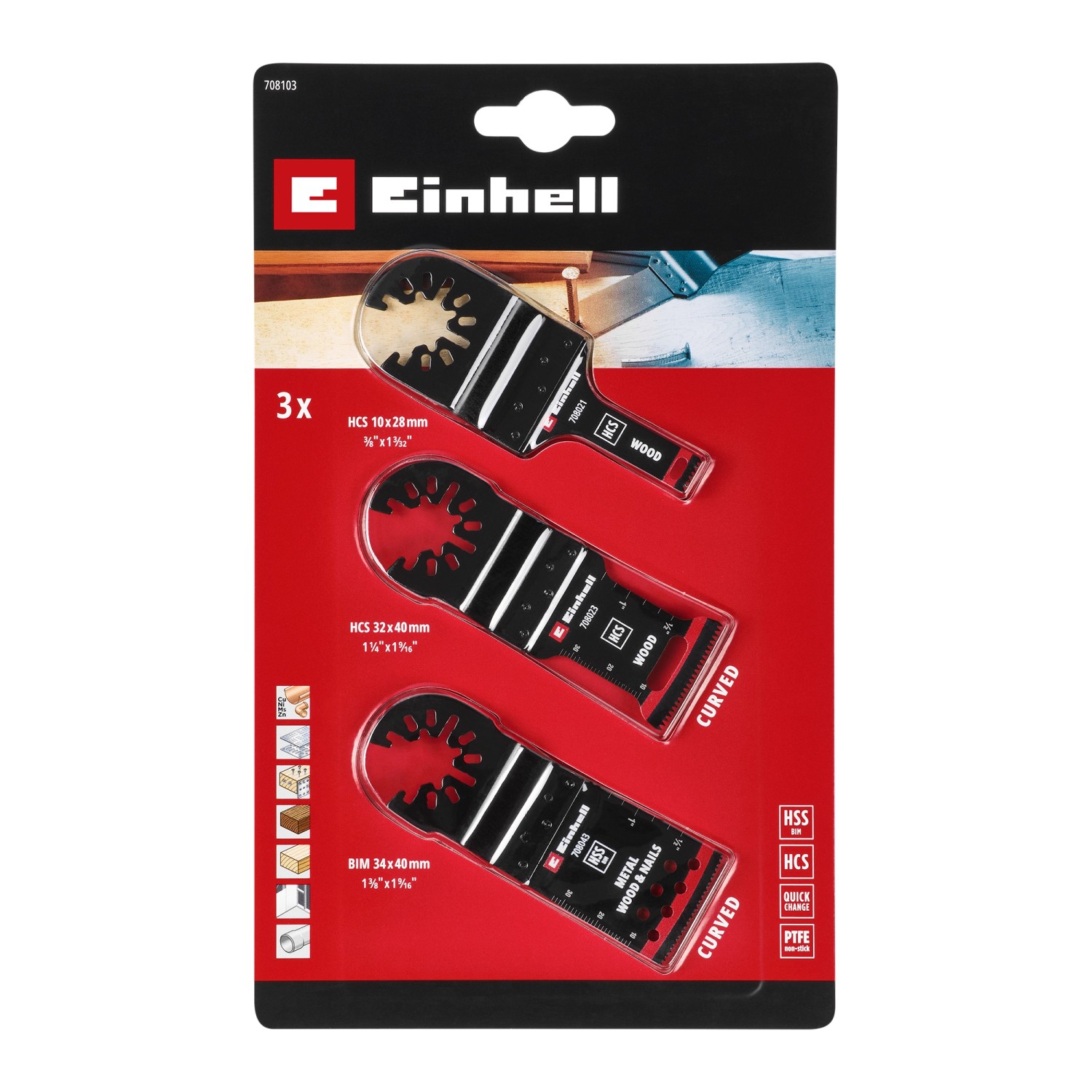 Einhell Multitool-Set mit Universalaufnahme für Holz und Metall 3-teilig kaufen bei OBI