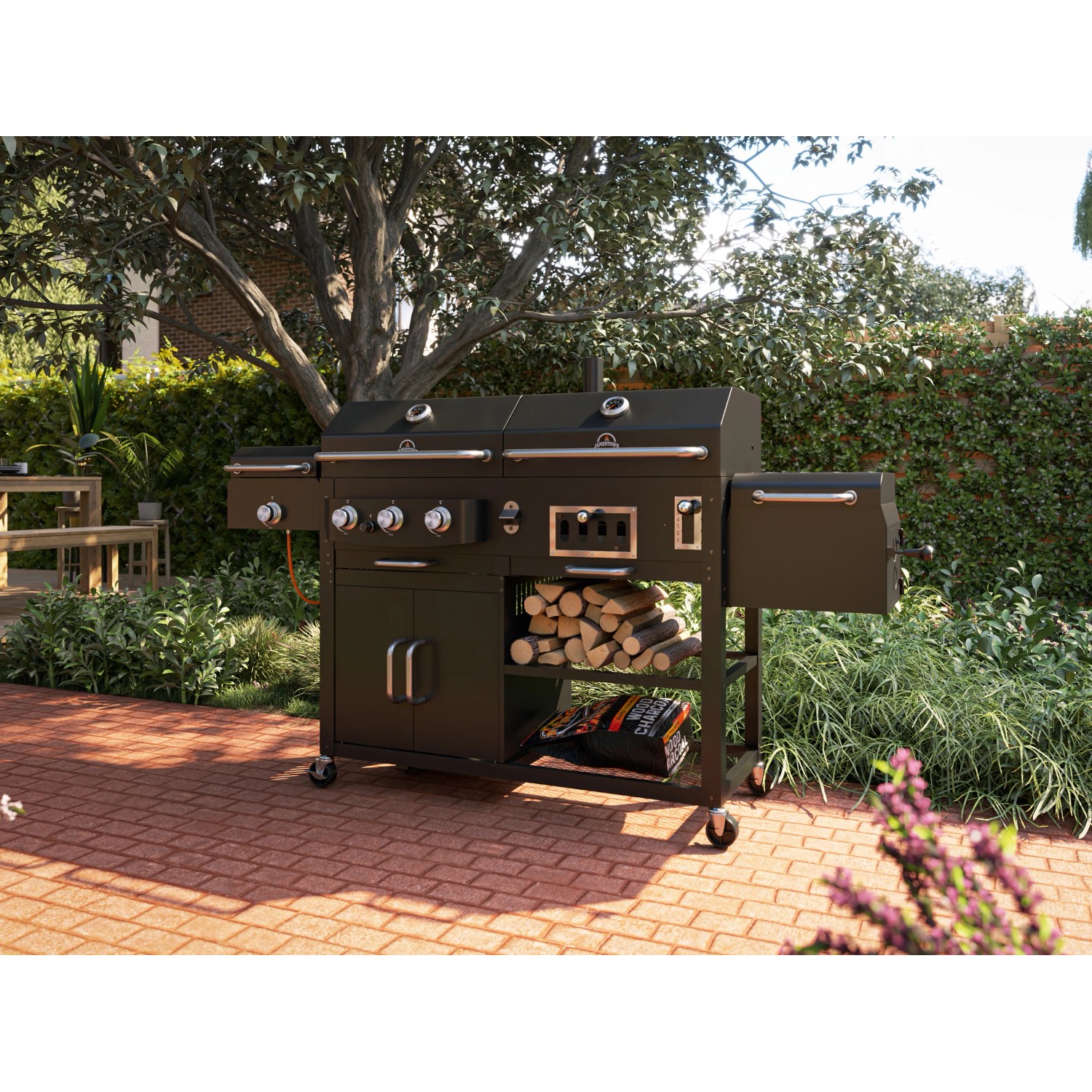 Jamestown Kombigrill Drake Gasgrill Smoker Grillwagen kaufen bei OBI