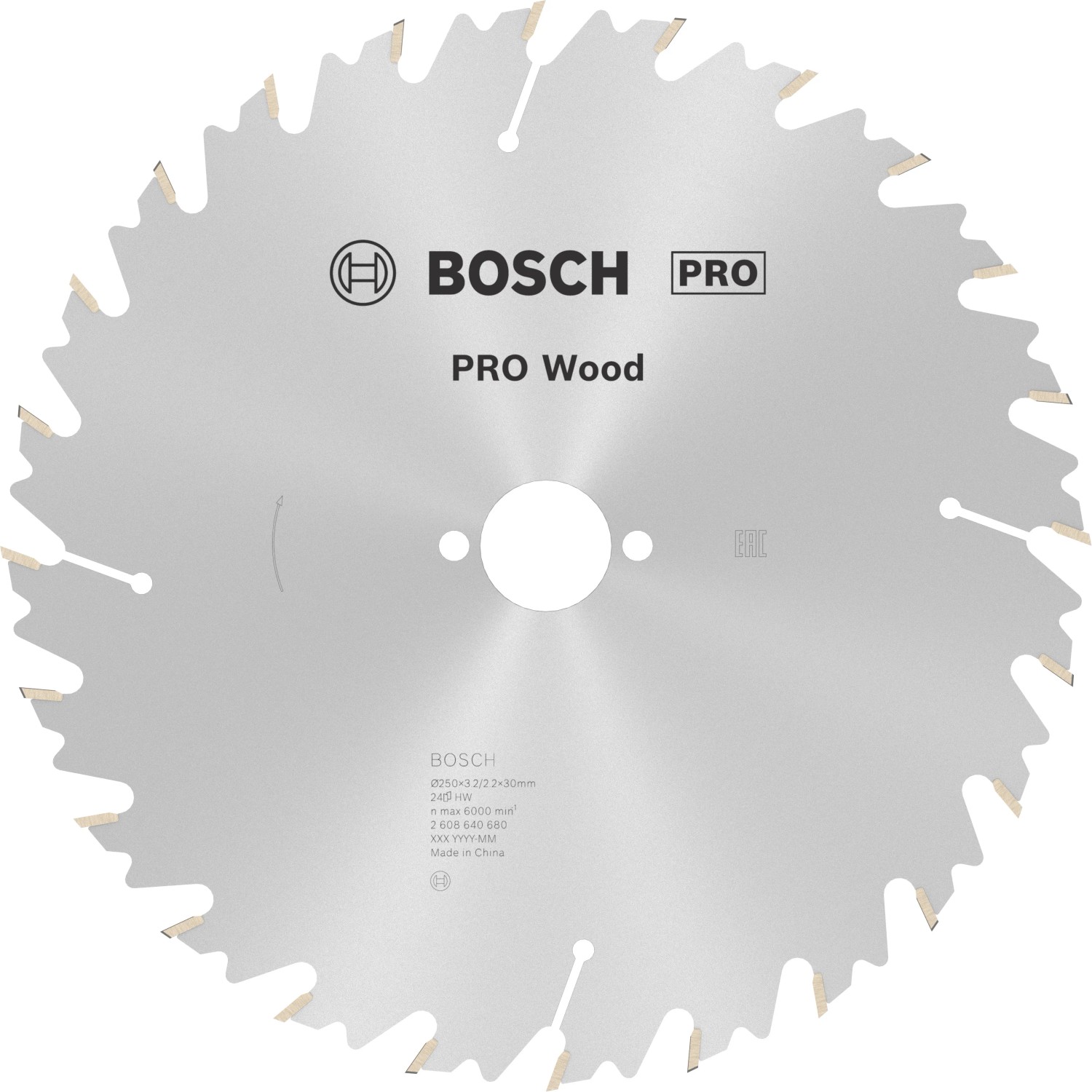 Bosch Kreissägeblatt Speedline Wood 250 mm x 32 mm x 30 mm 24 Zähne ...