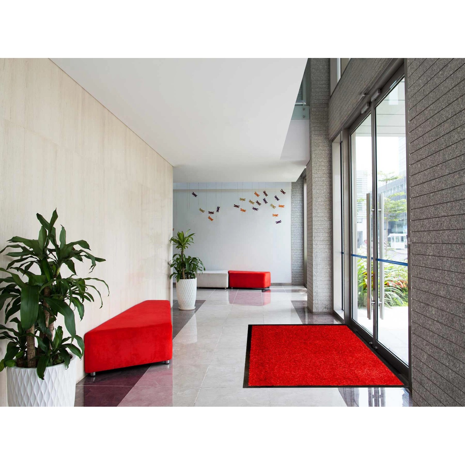 Primaflor Schmutzfangmatte Clean Rot 60x180cm kaufen bei OBI