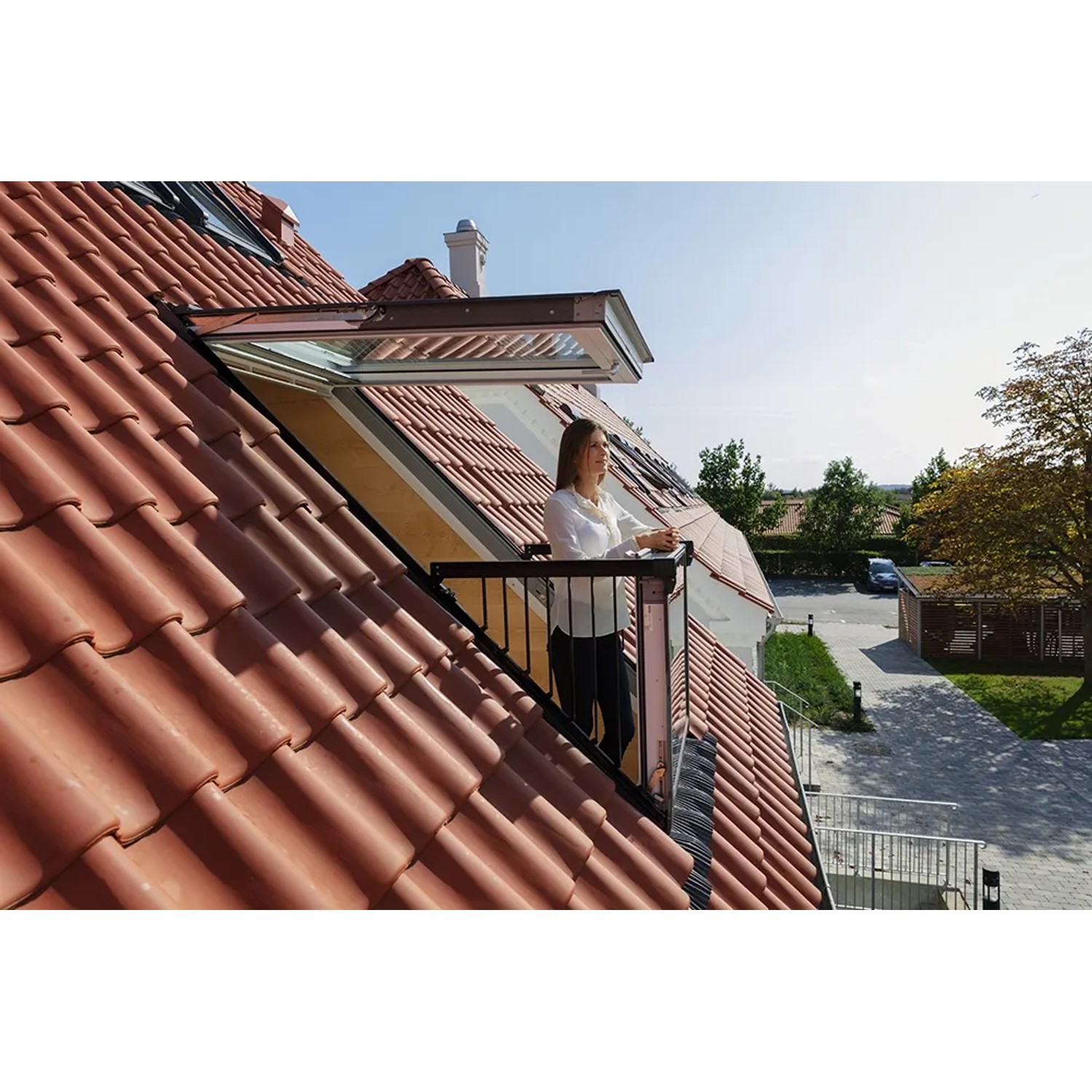 Velux Klapp-Schwing-Fenster GDL Cabrio Weiß Lackiert Alu 252 x 94 cm ...