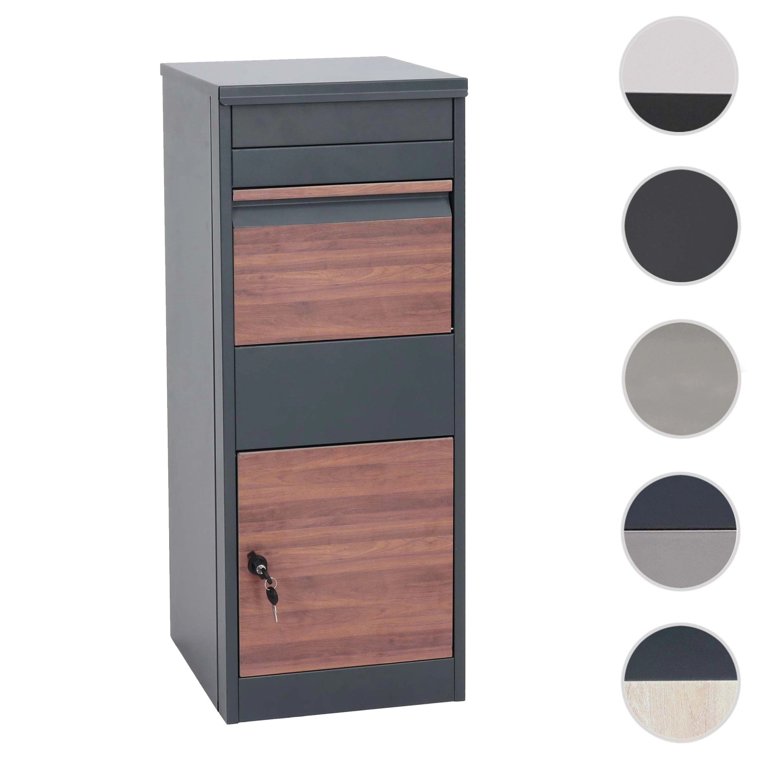 MCW Paketkasten G80 Größe L Verzinkt anthrazit Holzoptik Dunkel kaufen ...