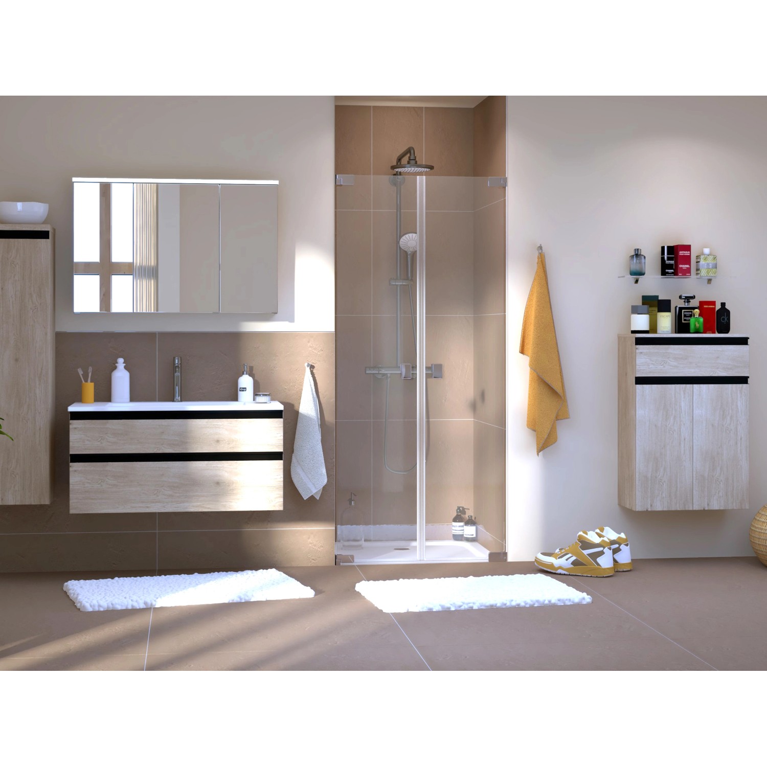 Schöner Wohnen Dusch-Pendeltür in Nische Chromglänzend 90 cm x 200 cm kaufen bei OBI