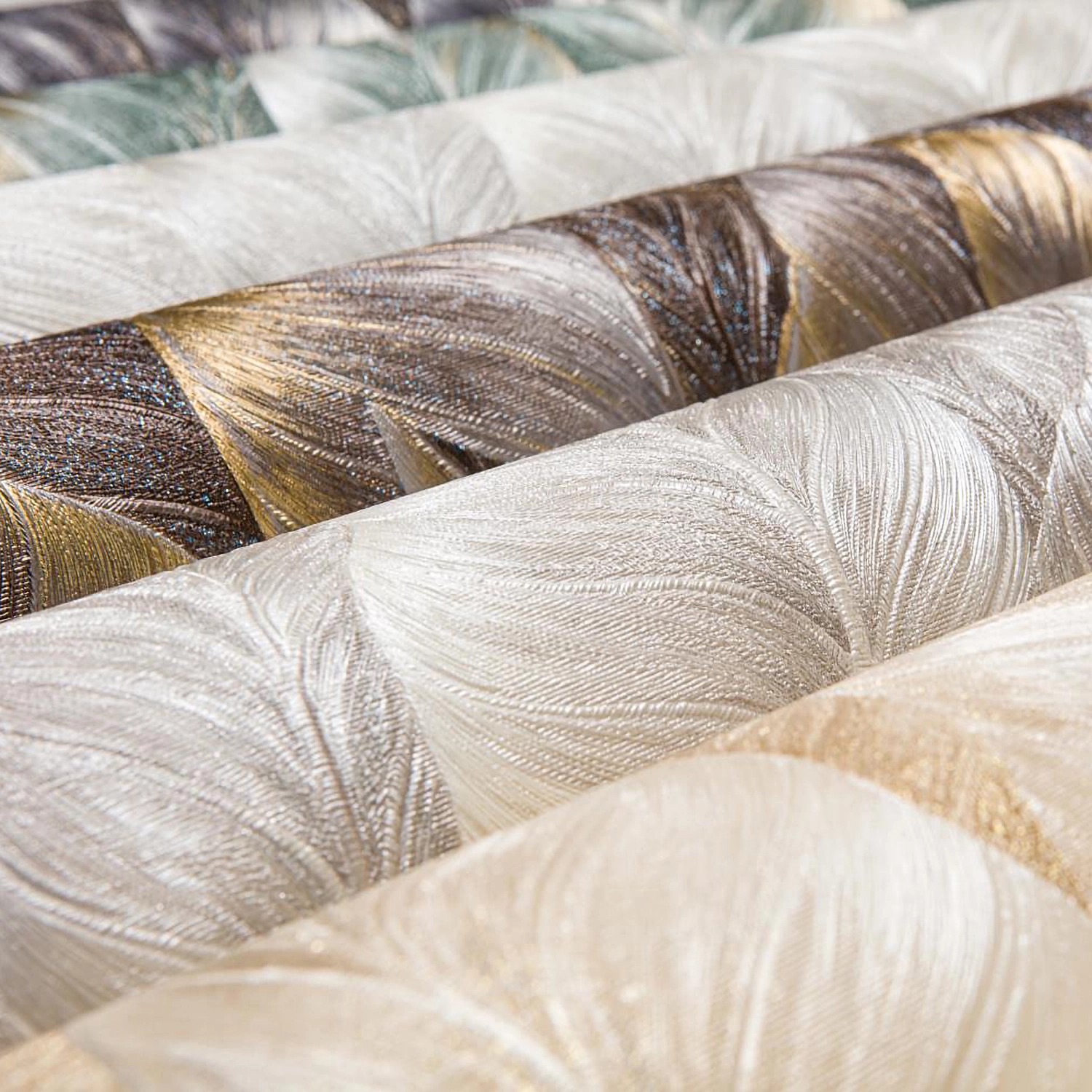 EDEM 420ST26 Präge Tapete Floral glitzernd Braun blass-Braun Gold 1,06 m x 10,05 m 10,65 m2 ...