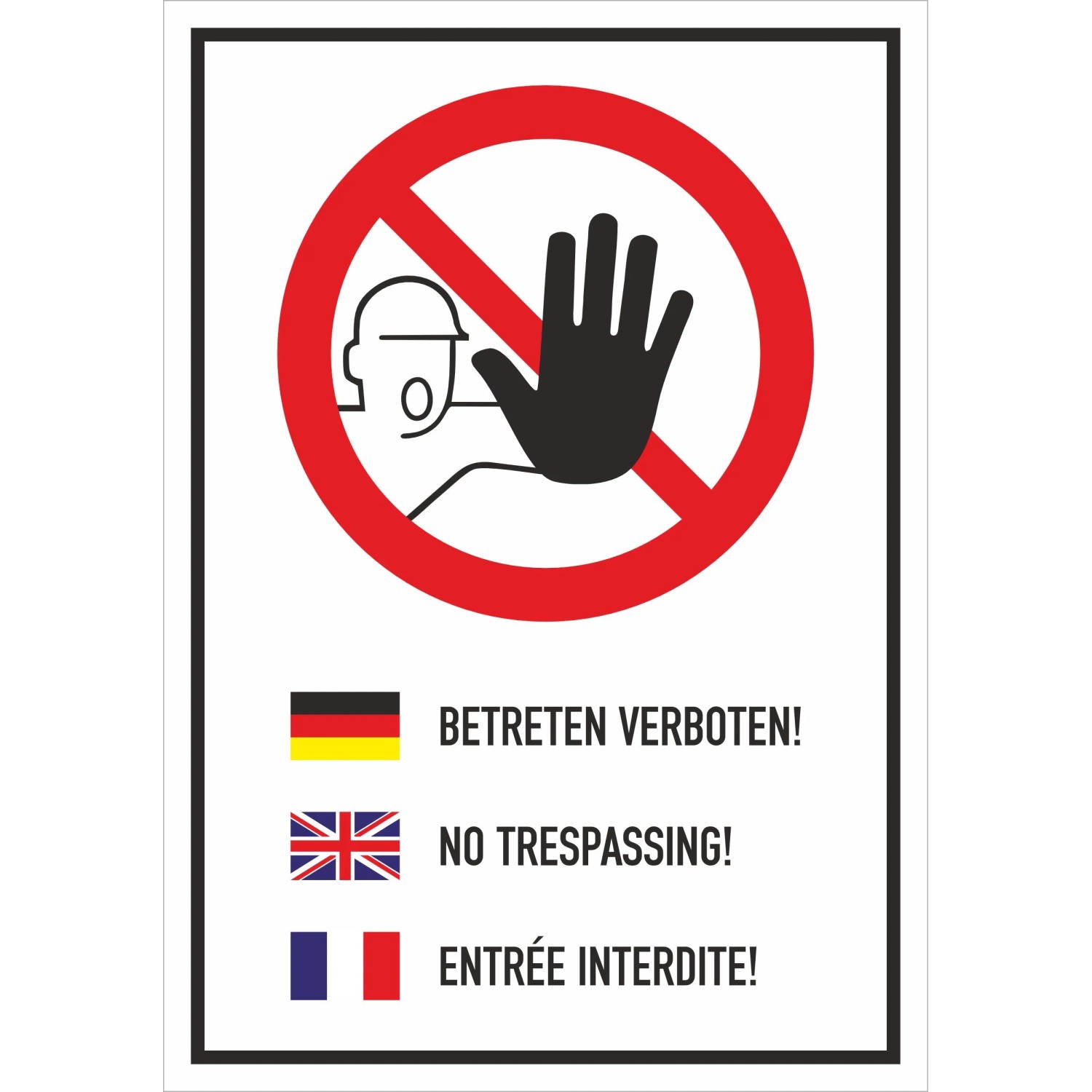 Aufkleber "Betreten Verboten" 20 cm x 14 cm PVC-Folie kaufen bei OBI