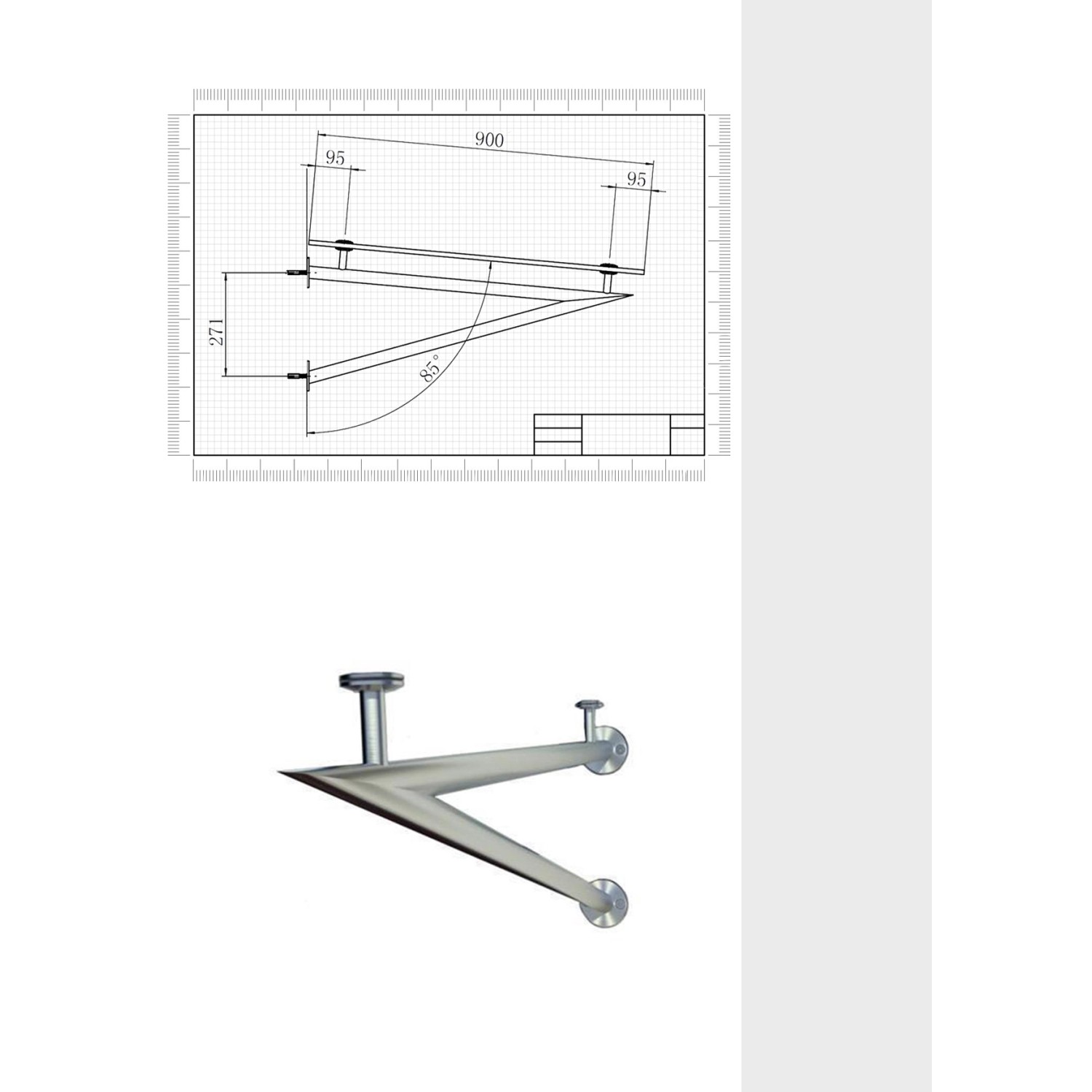 Glaszentrum Hagen - Typ/V 180x90cm Glasvordach Vordach VSG - Milchglas ...