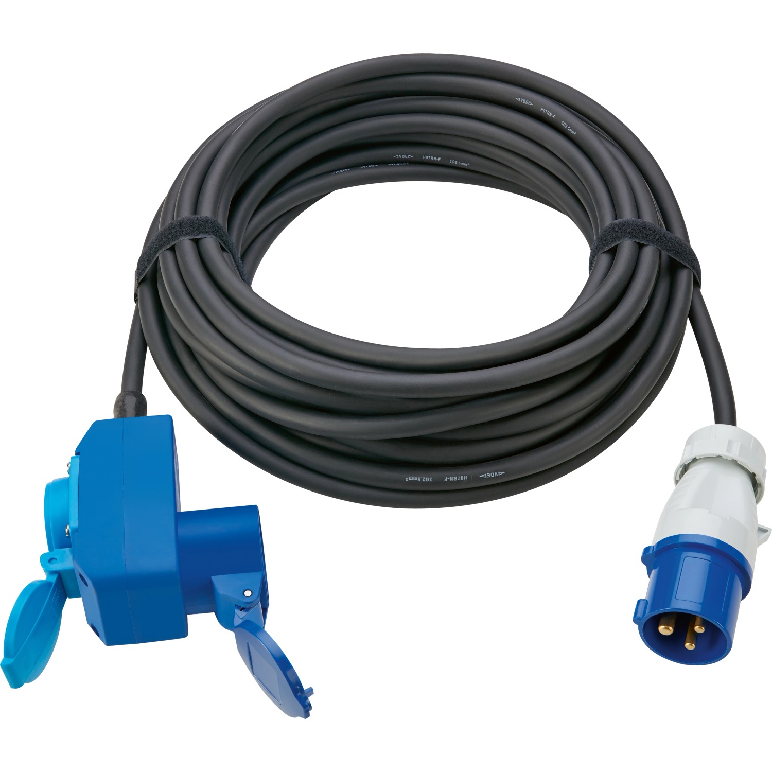 Verlängerungskabel Caravan 1-fach 1xCEE 16A 15 m IP44 Schwarzblau kaufen bei OBI