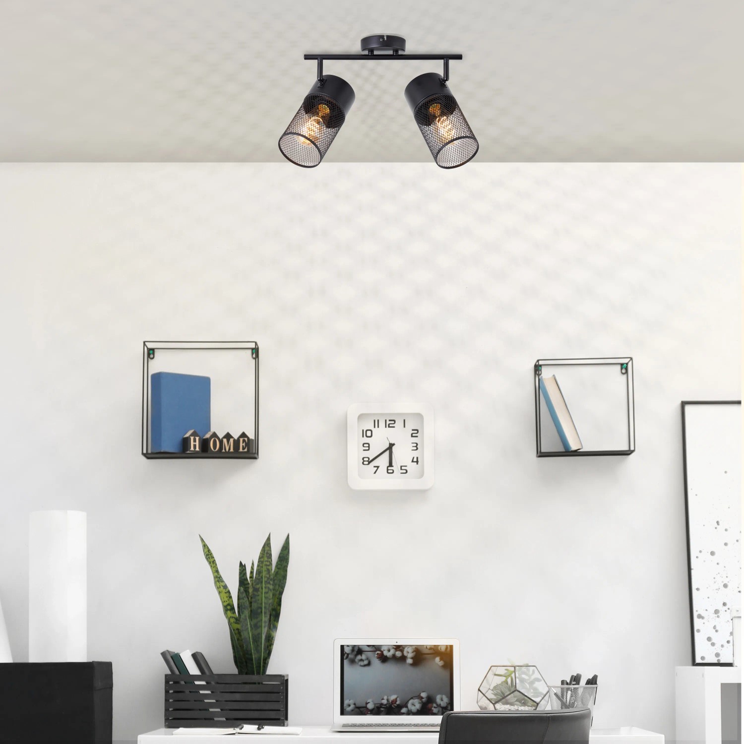 Brilliant Spotrondell Kamolo 2-flammig Schwarz matt kaufen bei OBI