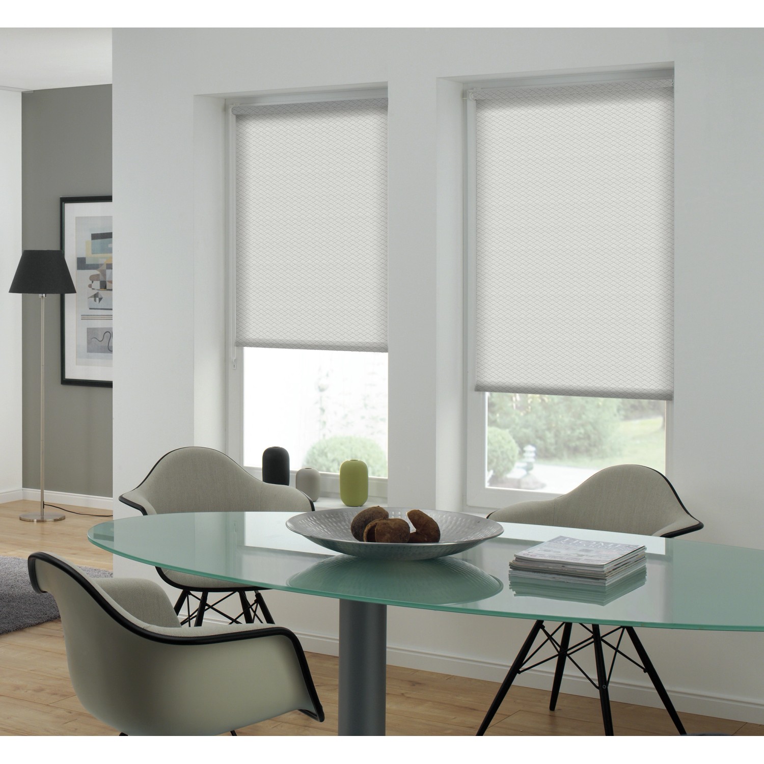 Gardinia EasyFix Rollo Lili Green aus Recyclingmaterial 120 cm x 160 cm ...