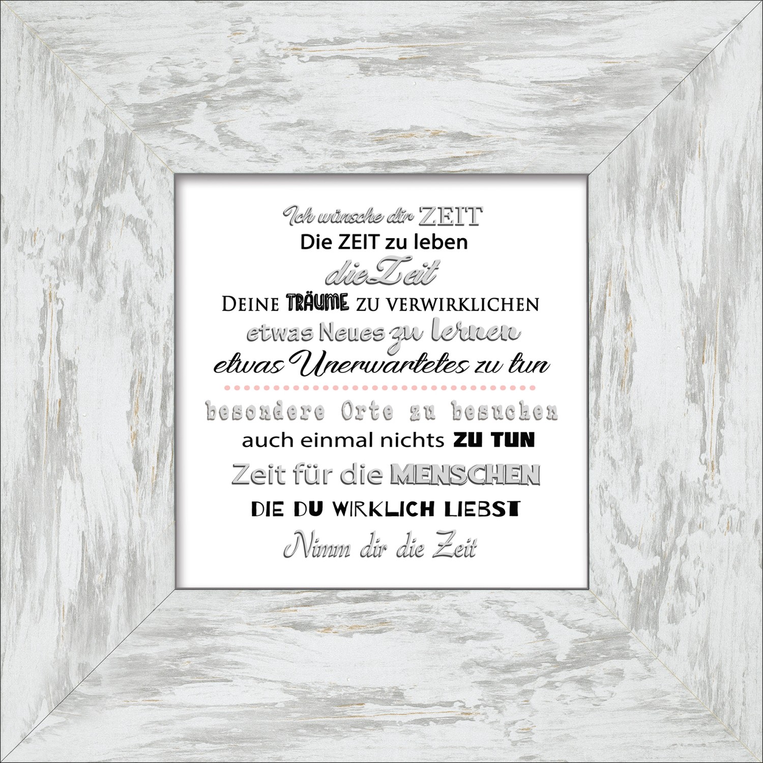 Bild mit Rahmen Black & White Slogan 34 cm x 34 cm kaufen bei OBI