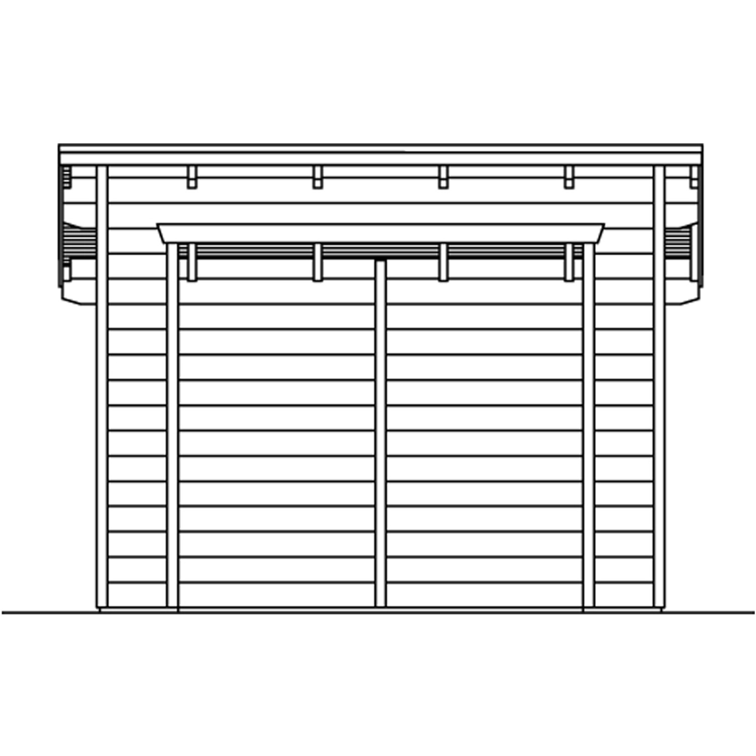 Skan Holz Holz-Gartenhaus Unterstand Ole Natur 300 cm x 250 cm kaufen ...