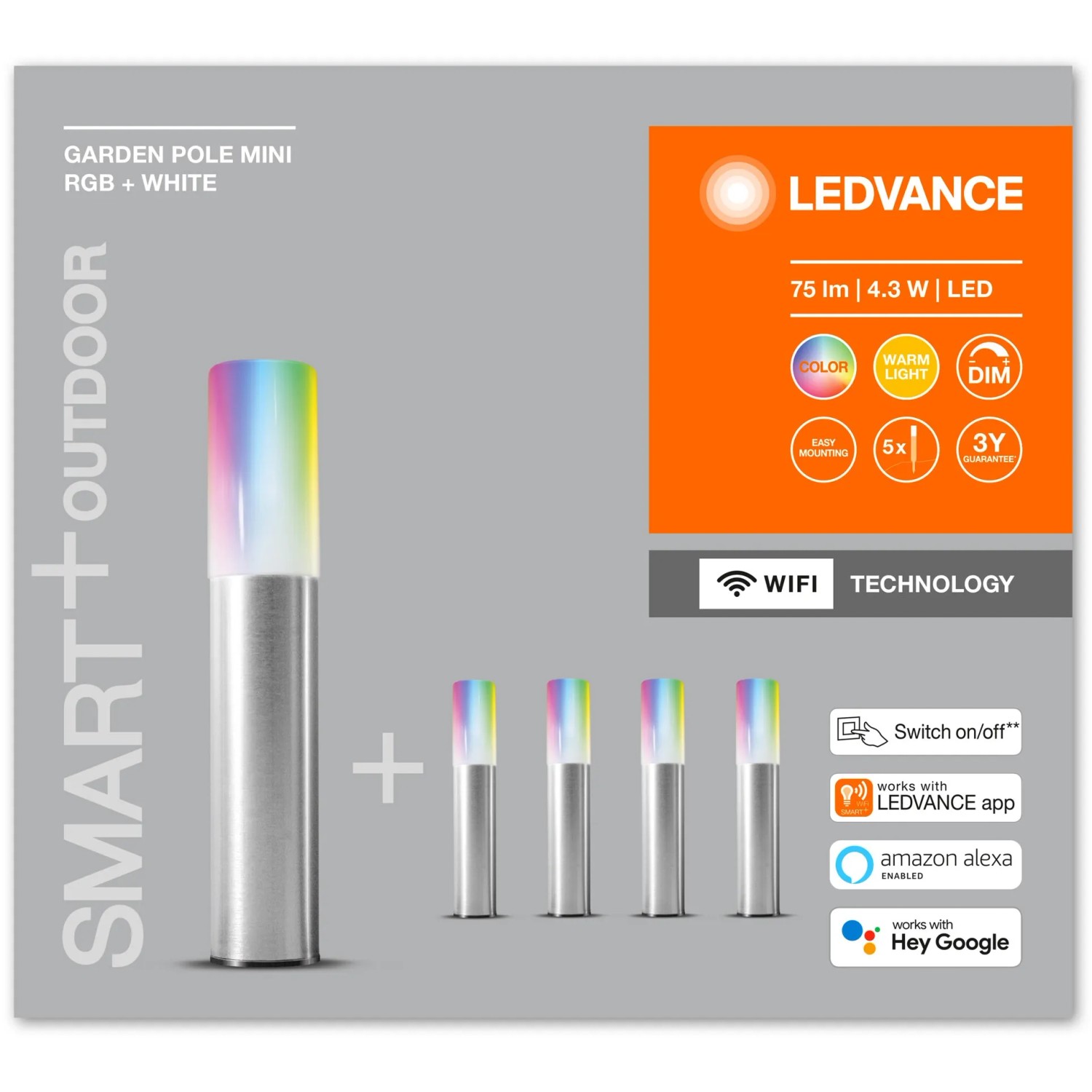 Ledvance LED-Außenleuchte Smart+ Garden Pole mini 5-flammig kaufen bei OBI