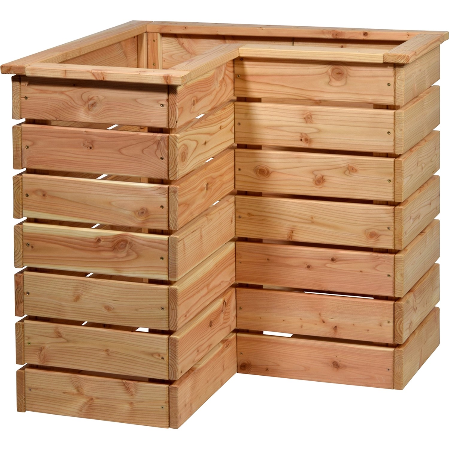 Dobar Eck-Hochbeet inkl. Pflanzfolie Douglasie 73 cm x 78 cm x 78 cm ...