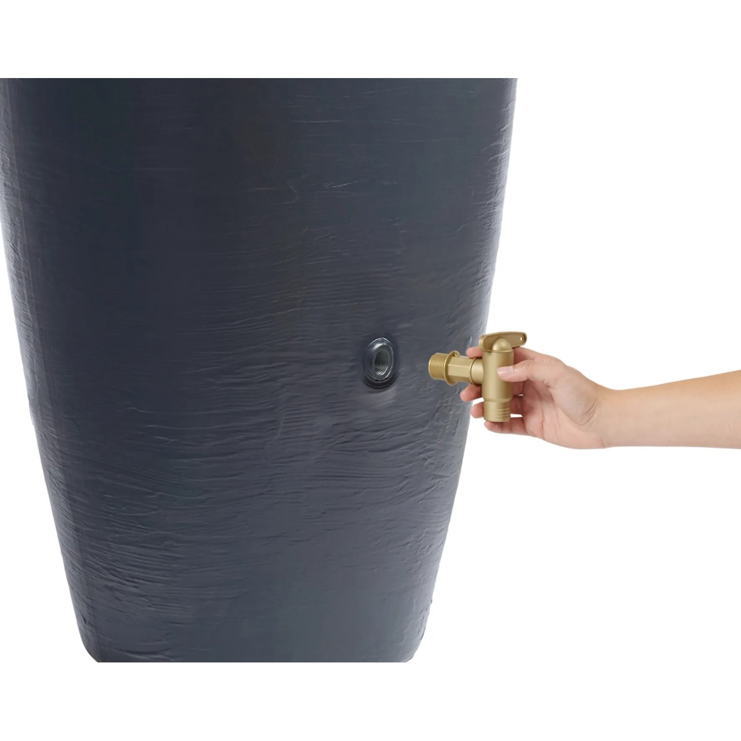 4rain Regenwassertank Amphora 220 l Graphite Grey Ø 59 cm kaufen bei OBI