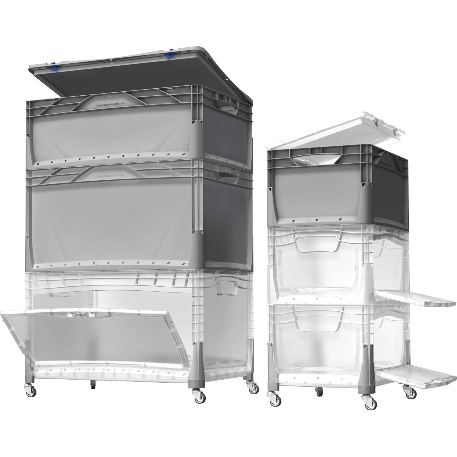 Eurobox-System Box Flap Side 60 x 40 x 32 cm Transparent kaufen bei OBI