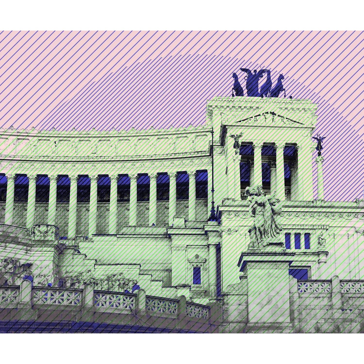 Sanders & Sanders Fototapete Rom Violett und Grüngrau 300 x 250 cm ...