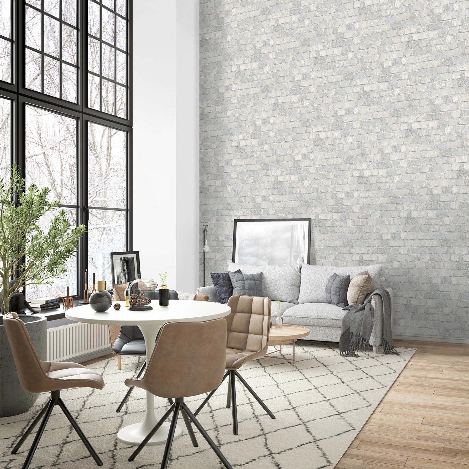 Marburg Vliestapete Imagine Holz/Stein Grau kaufen bei OBI