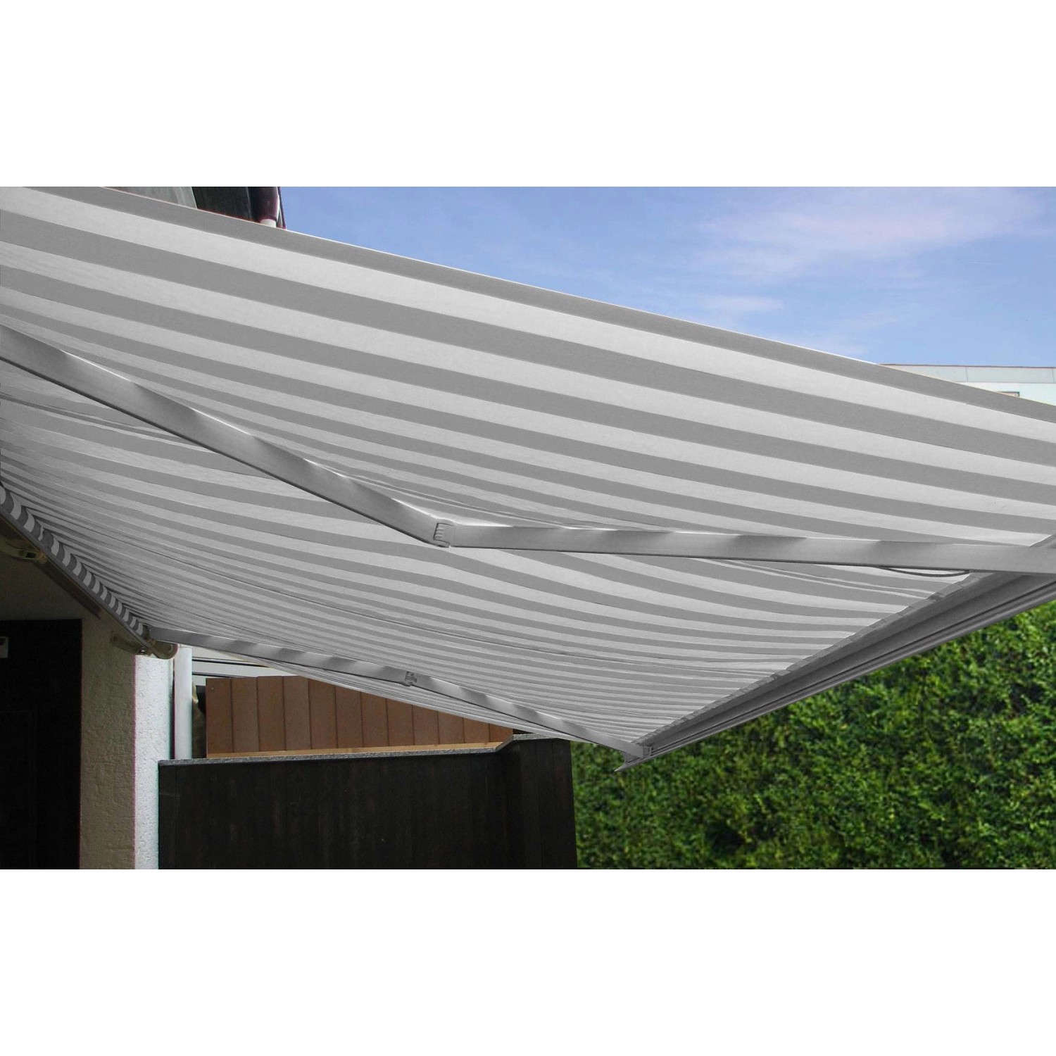 MCW Ersatz-Bezug für Markise H123 Polyester Grau-Weiß kaufen bei OBI