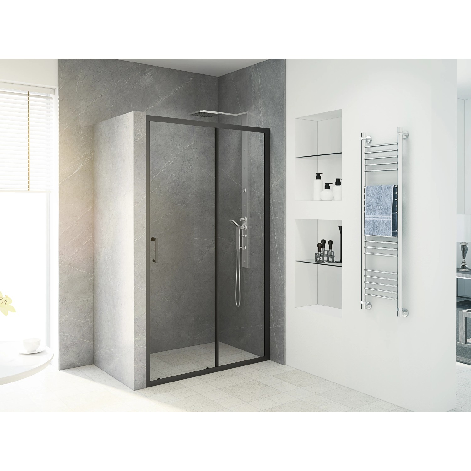 Dusche Schiebetur 120