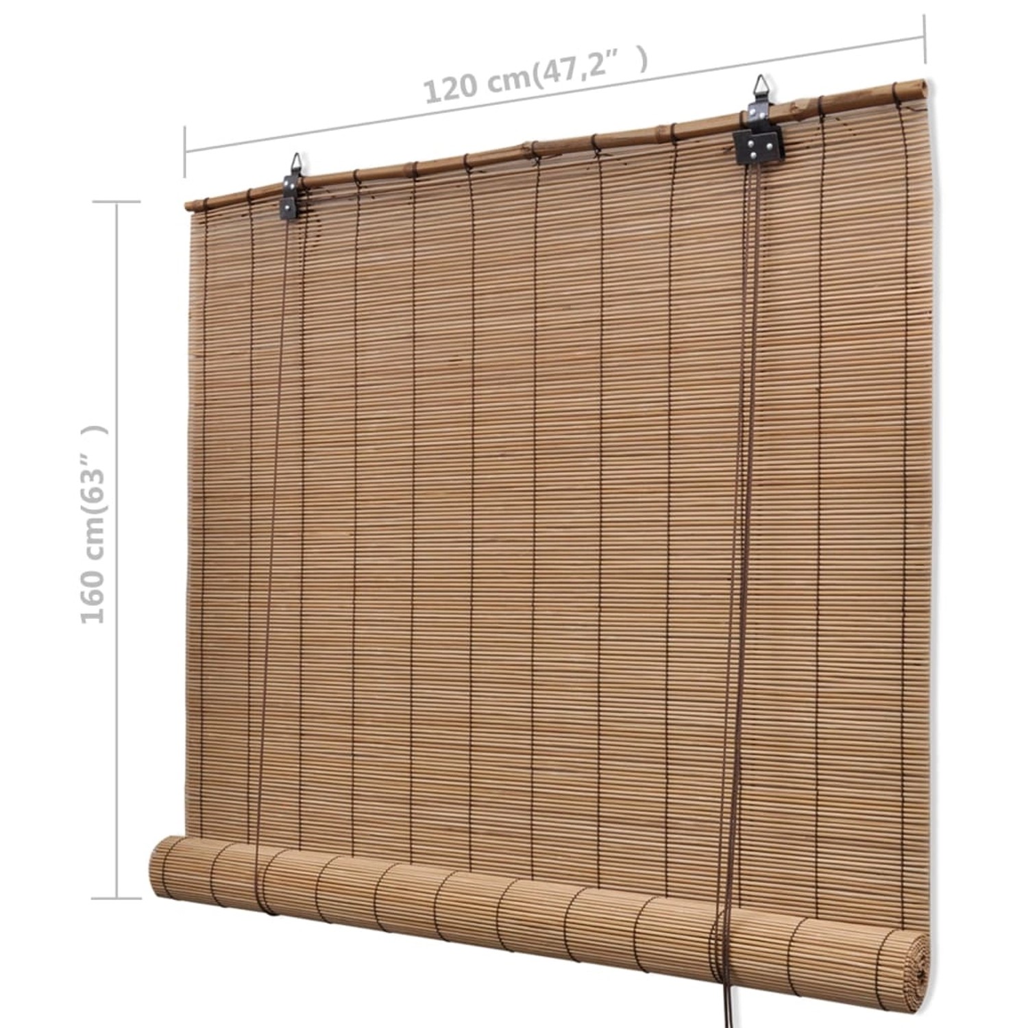 vidaXL Braunes Bambusrollo 120 x 160 cm kaufen bei OBI