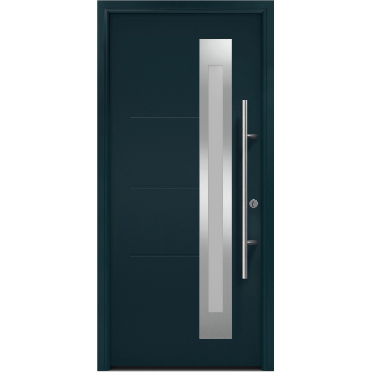 EcoStar Haustür Isopro IP 780S 110 cm x 210 cm Anthrazitgrau Anschlag ...