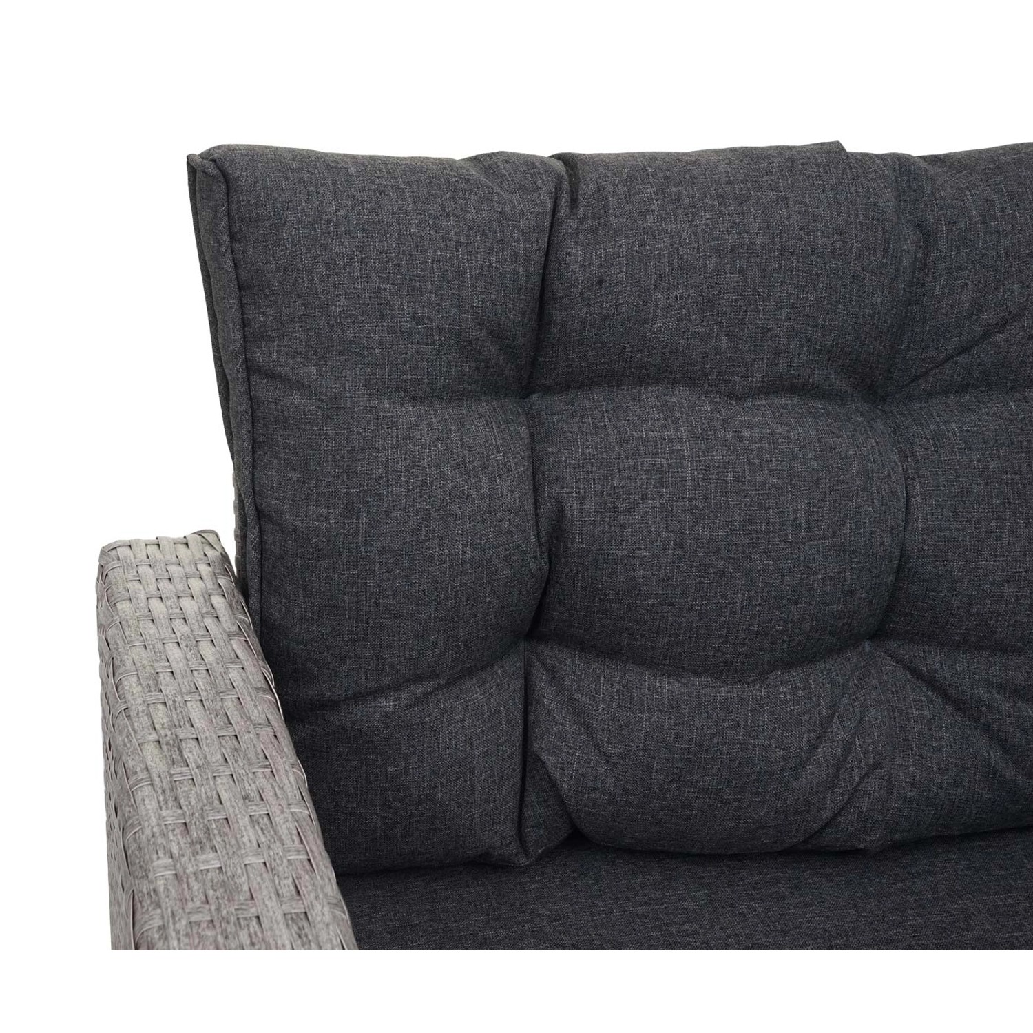 MCW Poly-Rattan-Garnitur A29 Grau Kissen Grau mit Bank kaufen bei OBI