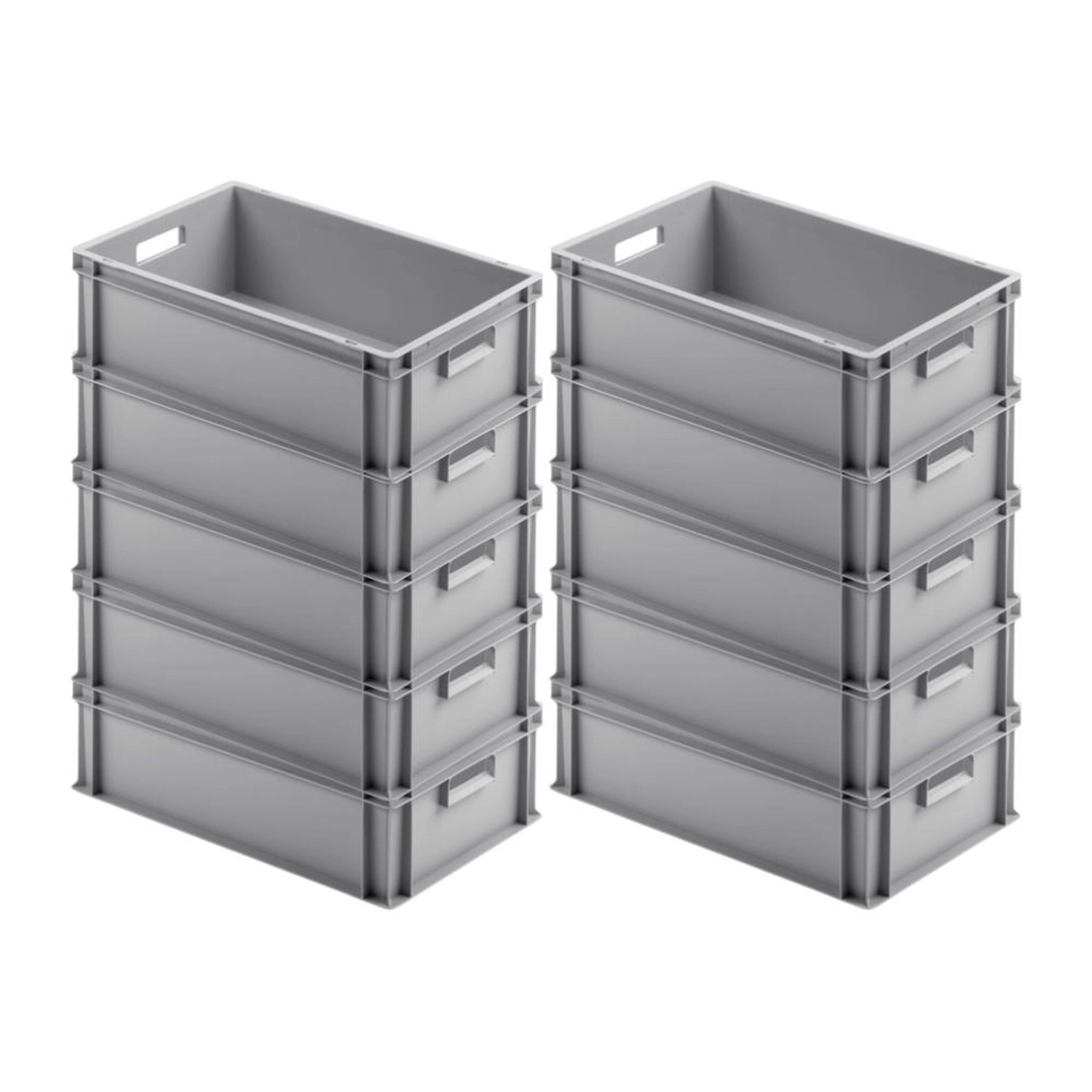 Eurobehälter Mit Offenem Griff HxBxT 17,5 x 40 x 60 cm 30 Liter Grau ...