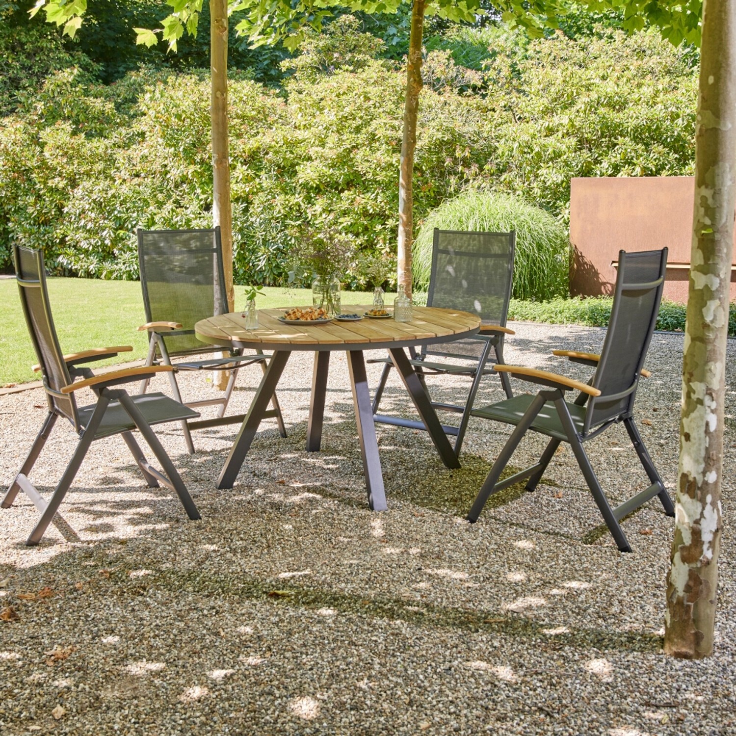 Siena Garden Gartentisch Zurigo Rund Anthrazit Ø 130 cm kaufen bei OBI