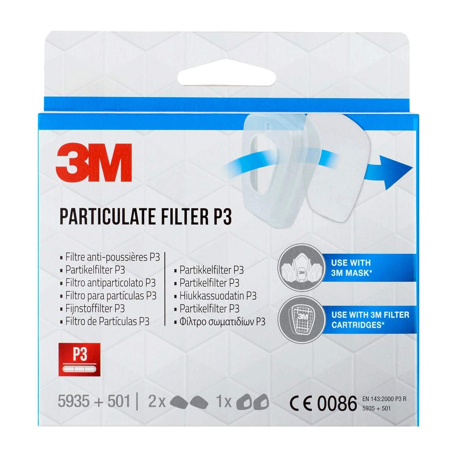 3M Filter 5935 FFP3 Weiß 2 Paar kaufen bei OBI