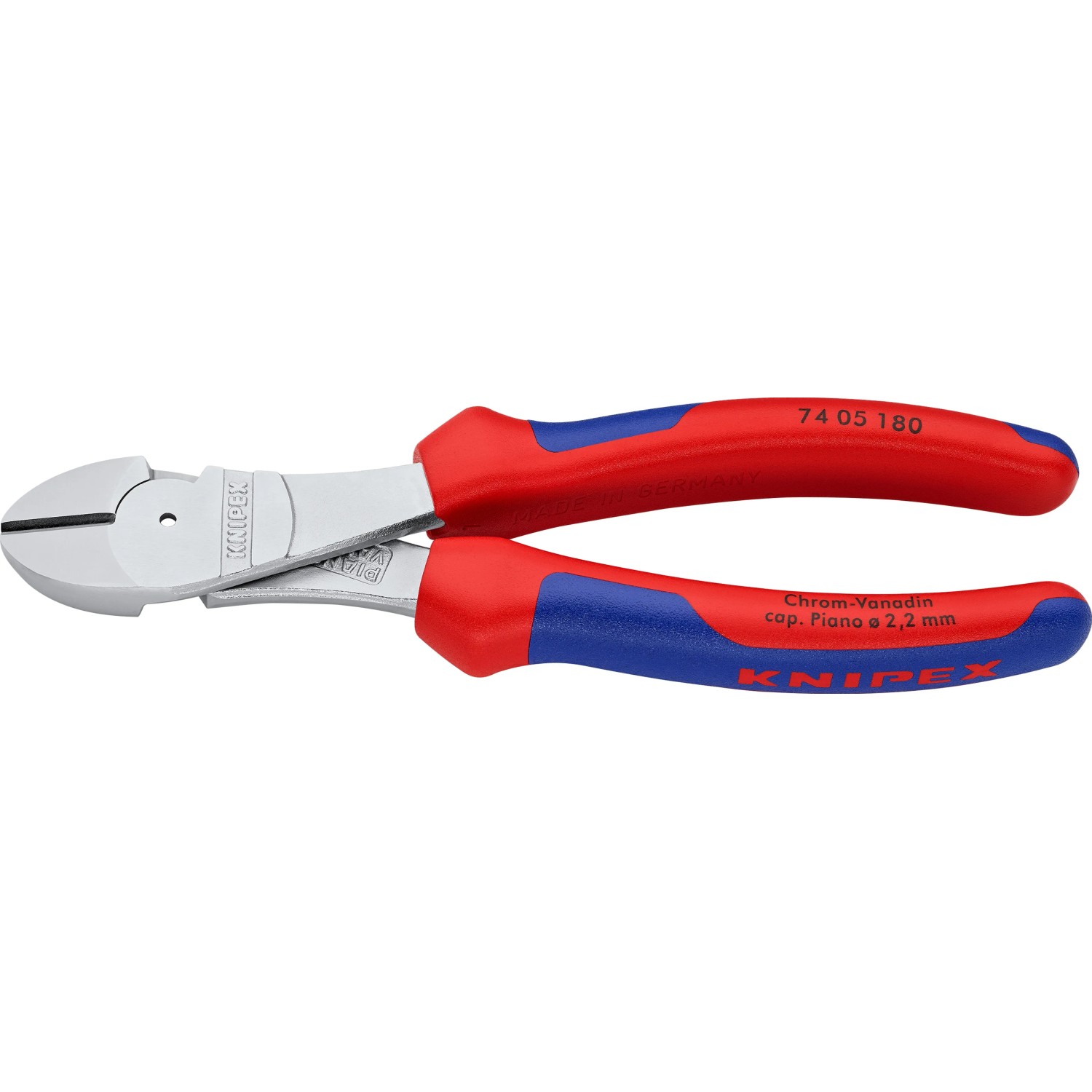 Knipex Kraft-Seitenschneider verchromt mit Mehrkomponenten-Hüllen 180 ...