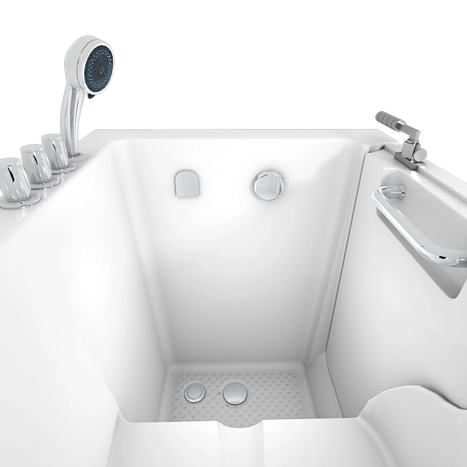 AquaVapore Sitzbadewanne Senioren Sitzwanne mit Tür S02-TH-B-L 100x78cm ...