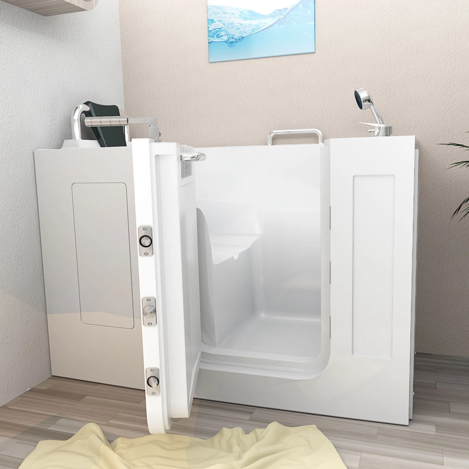 AquaVapore Senioren Sitzbadewanne Sitzwanne Badewanne mit Tür Pool S07 ...