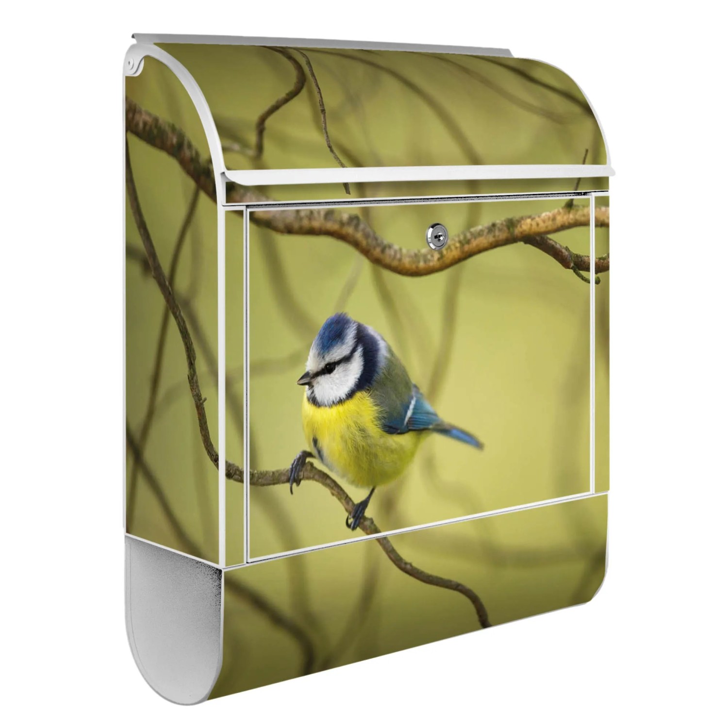 Banjado Briefkasten Anthrazit 37x37x10.5cm Groß / Inkl. Montagematerial & 2 Schlüsseln Motiv ...