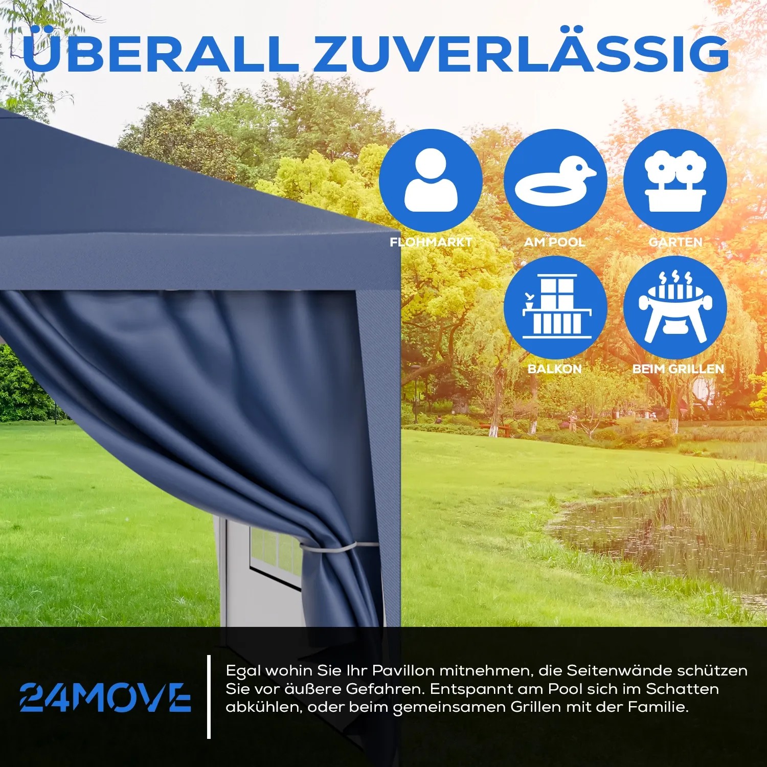 Pavillon Seitenteile Mit Reiverschluss