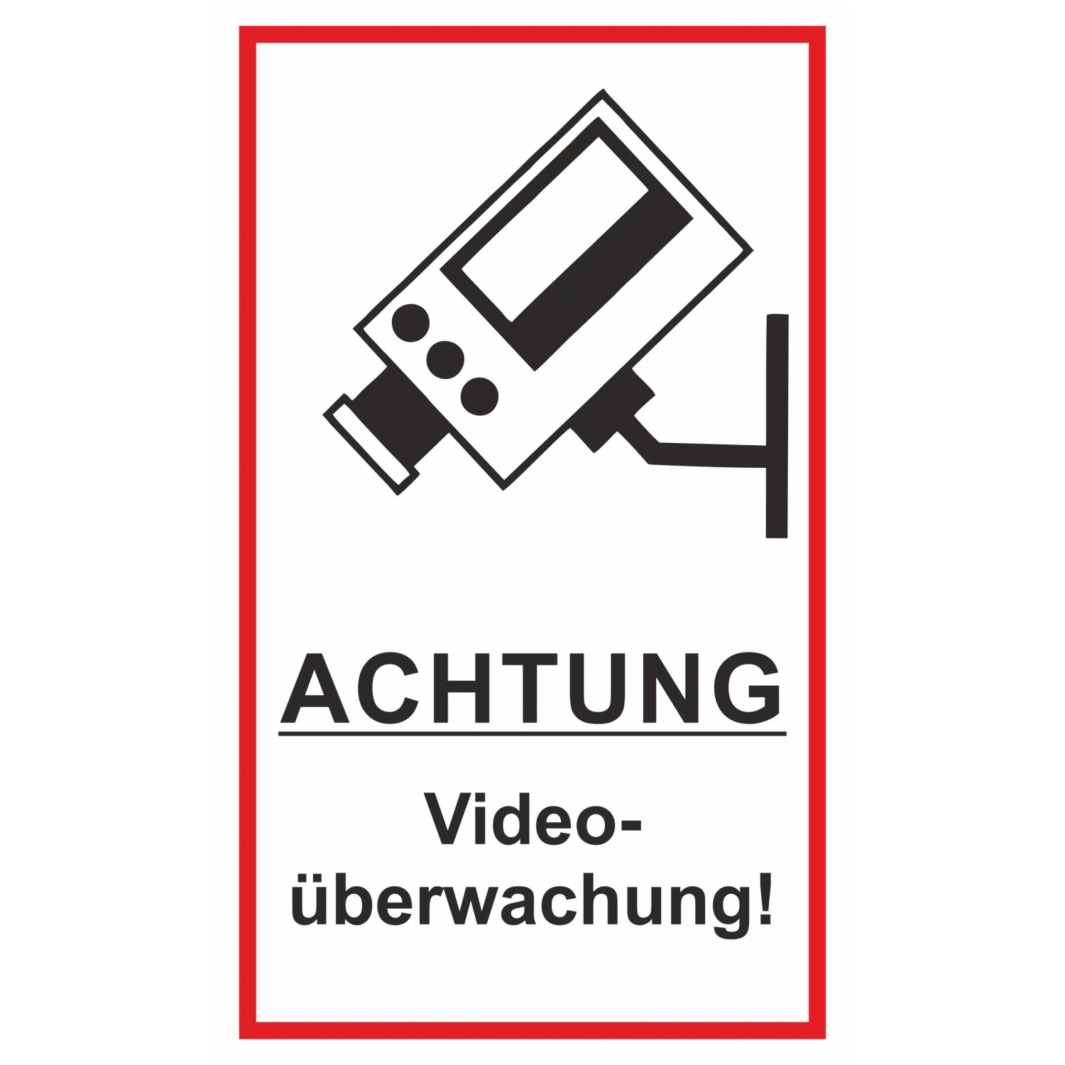 Warn- und Hinweissschild "Achtung Videoüb..." 25 cm x 15 cm PST kaufen ...