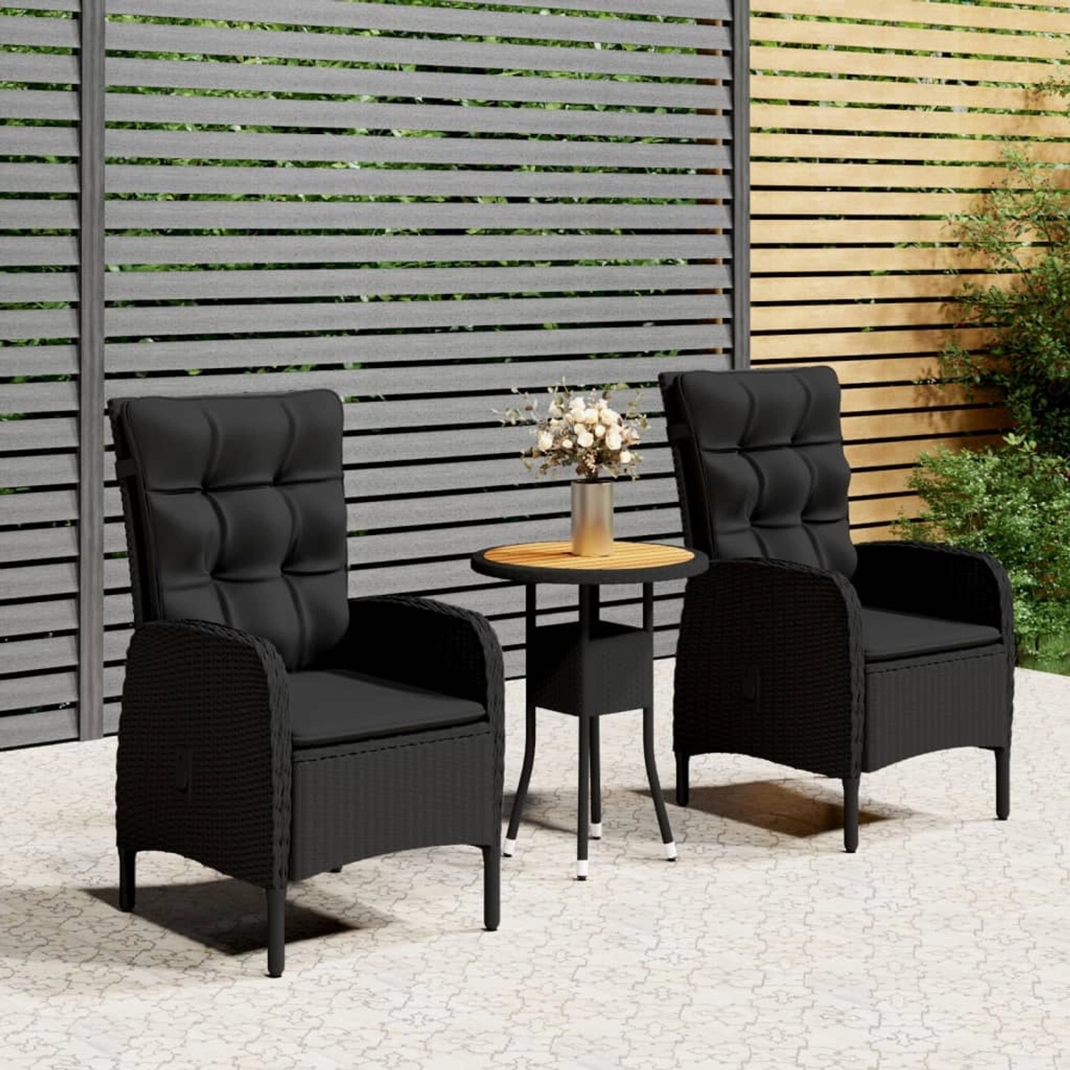 Small wicker bistro set store