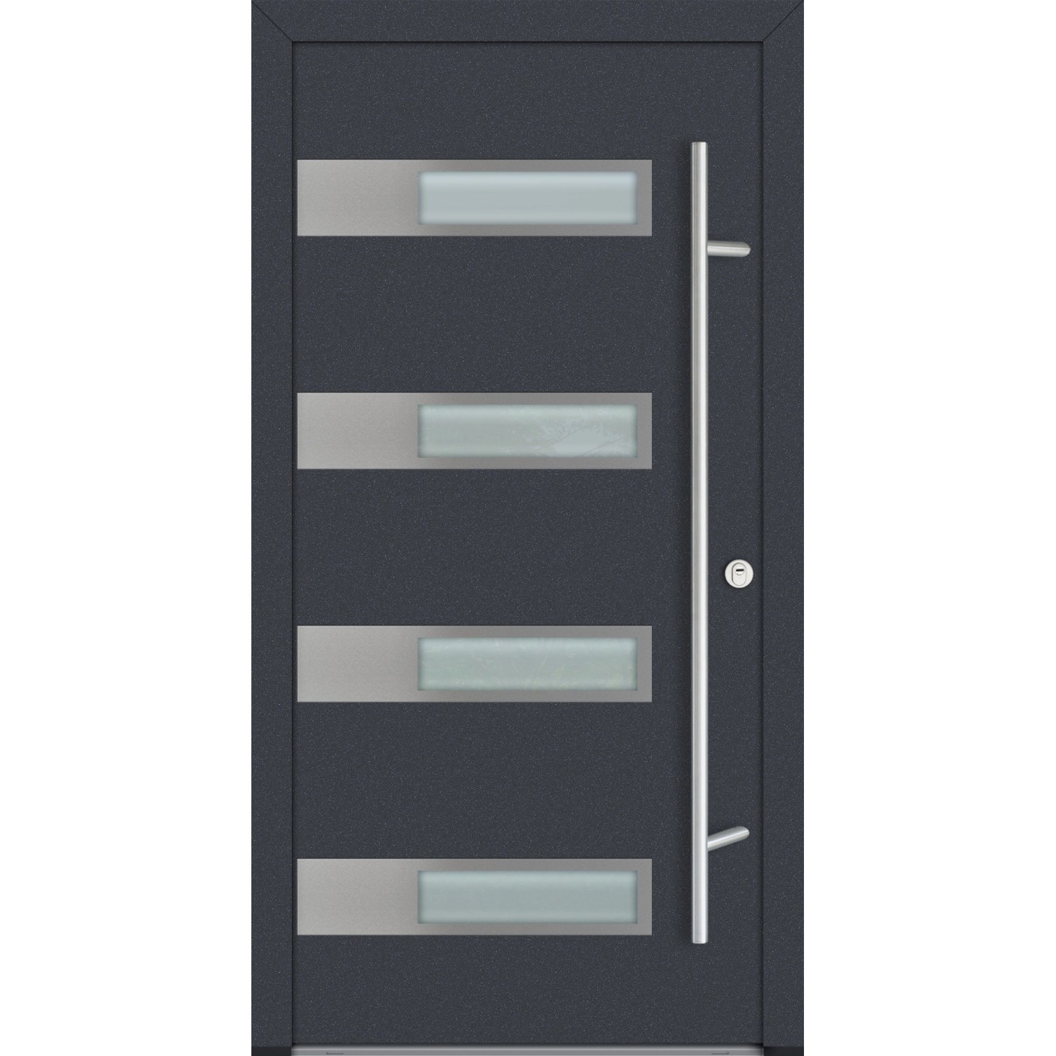 FM Türen AS68 Modell 43 1000 x 2100 Anthrazit Rechts Innen Beschläge Set 01 kaufen bei OBI