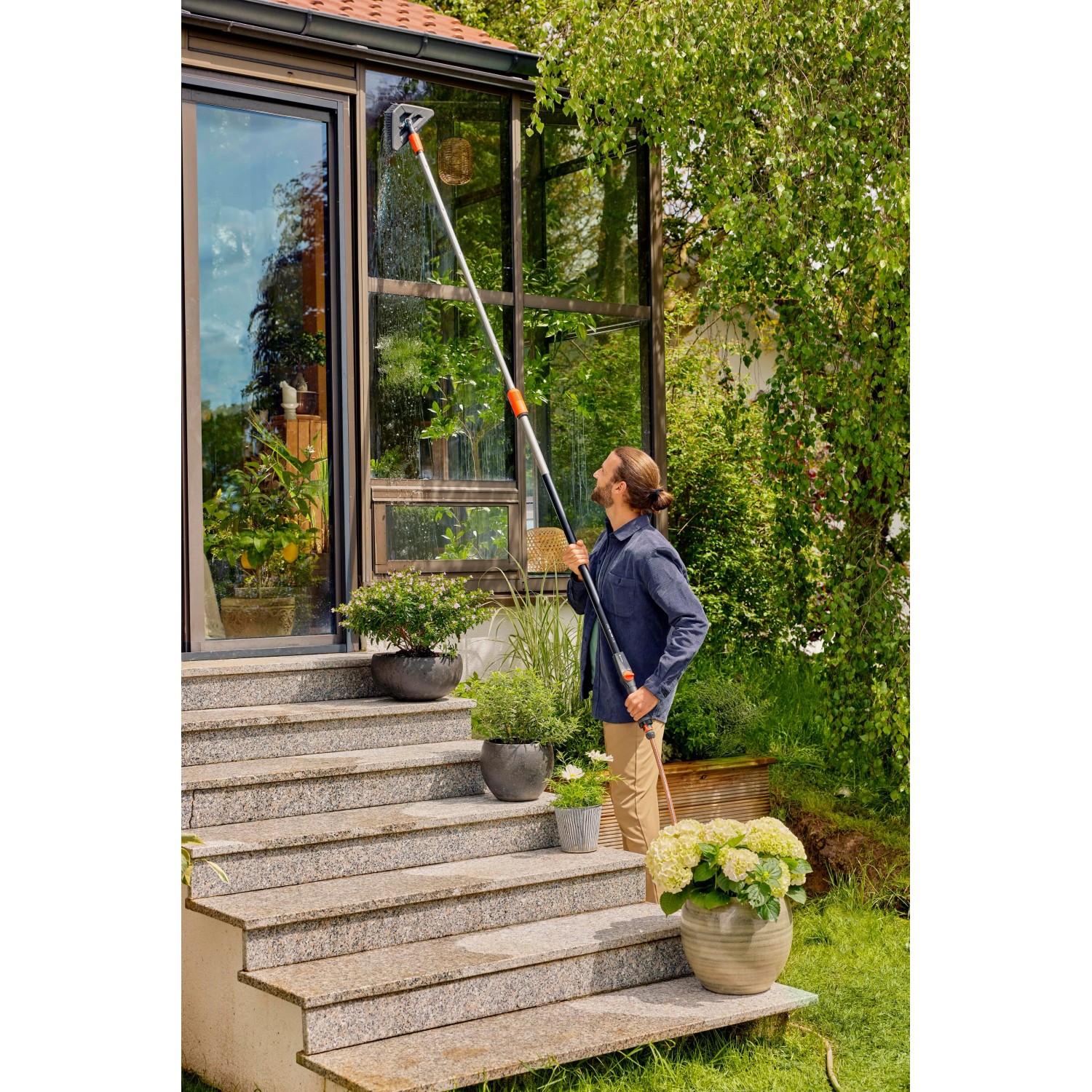 Gardena Cleansystem Stielbürste Soft Flex Anthrazit kaufen bei OBI