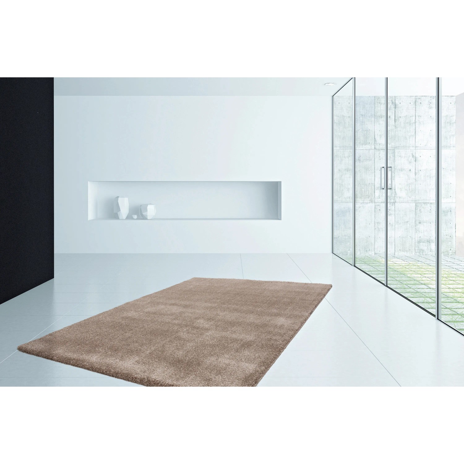Lalee Wohnzimmer Teppich Beige Polypropylen Webteppich 160 x 230 cm ...