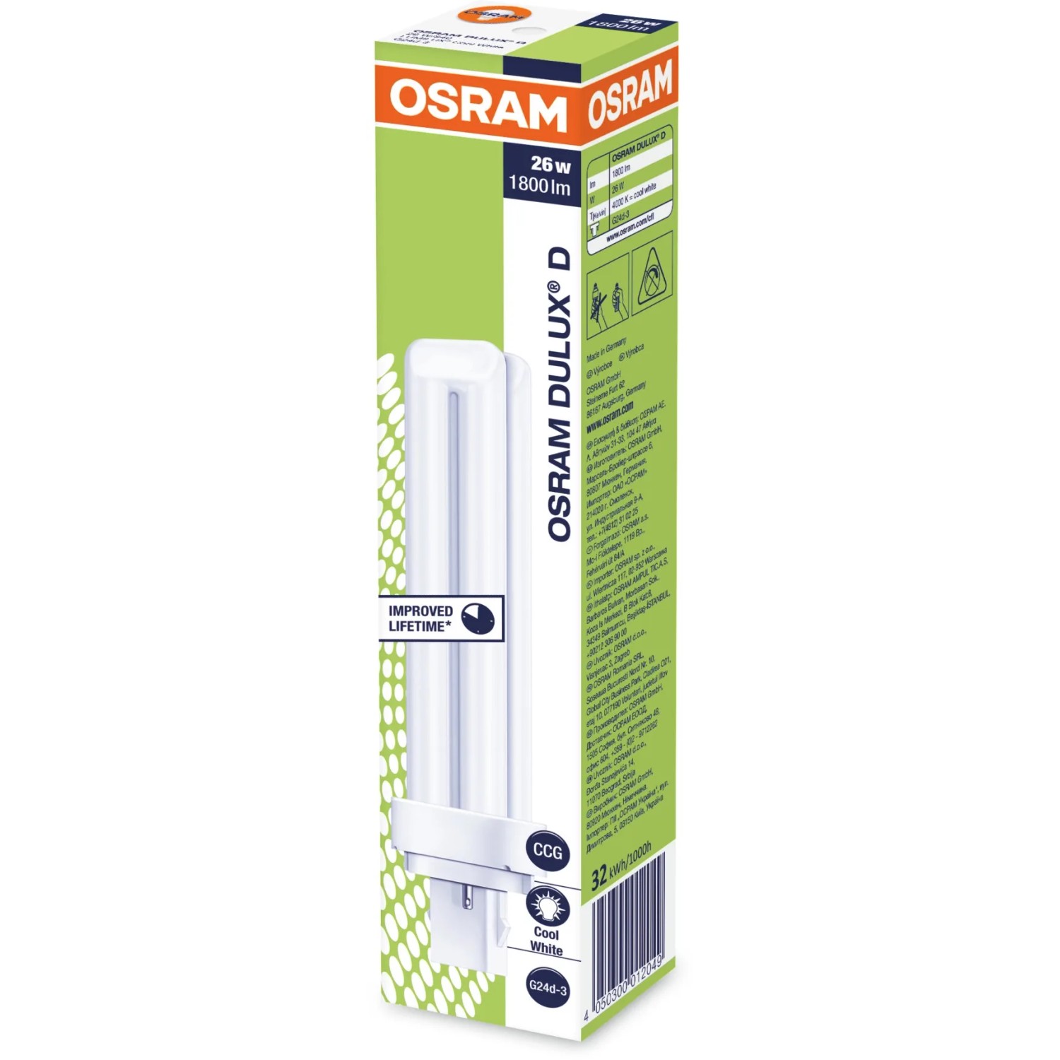 Osram Energiesparlampe G24d-3 26 W Neutralweiß 1750 lm 17,2 x 1,2 cm (H ...