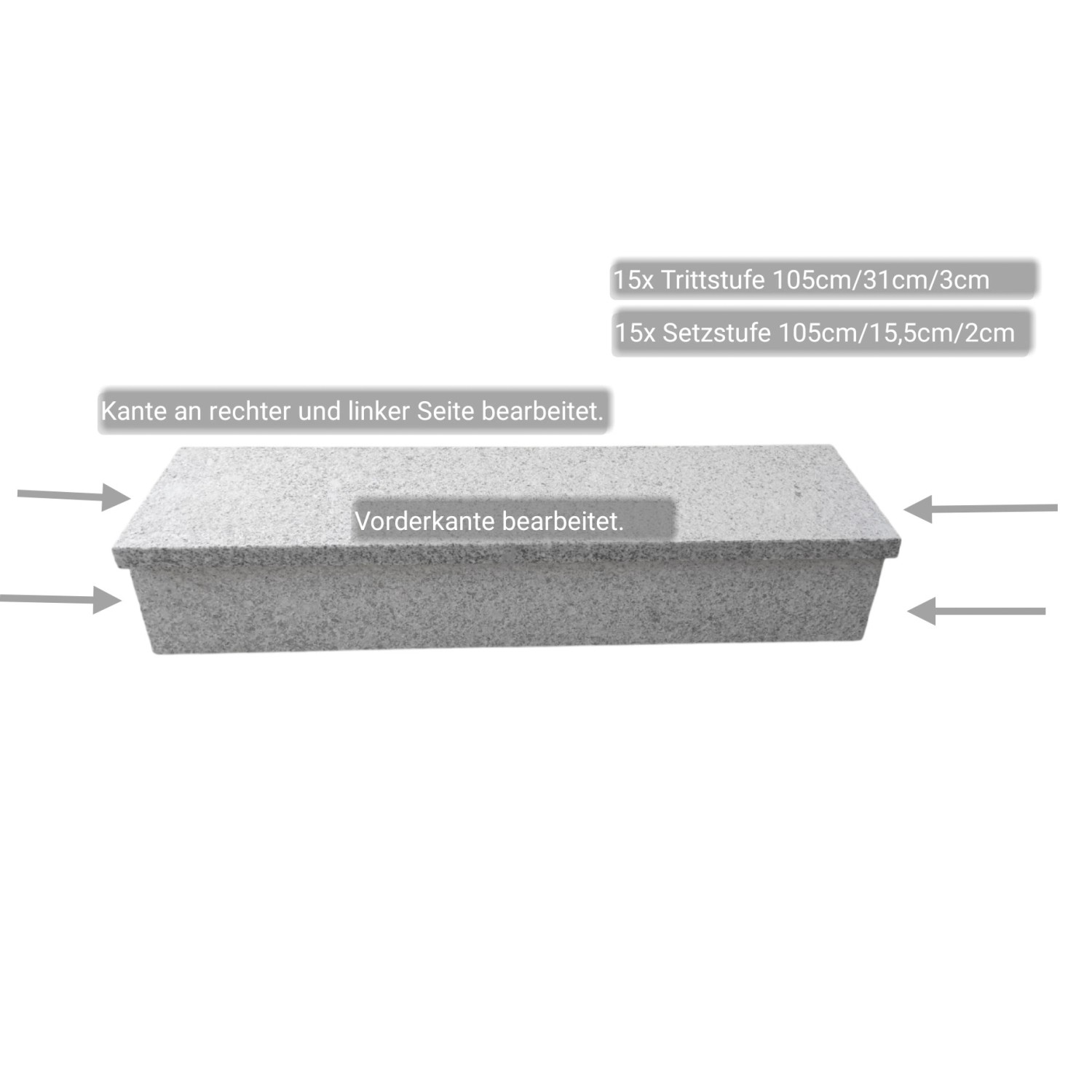 Pedras Salgadas Aussentreppenbelag 105cm Geflammt bis 190mm Steigung ...