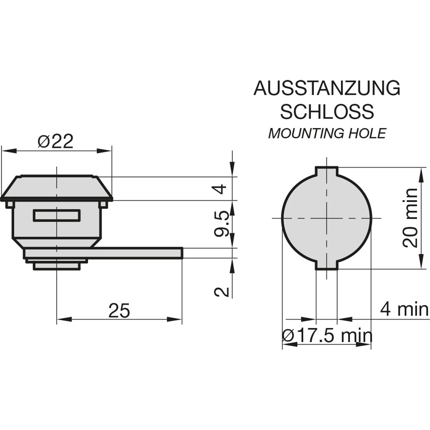 Basi - Hebelschloss - HS 320 - Verschiedenschließend - für Universelle ...