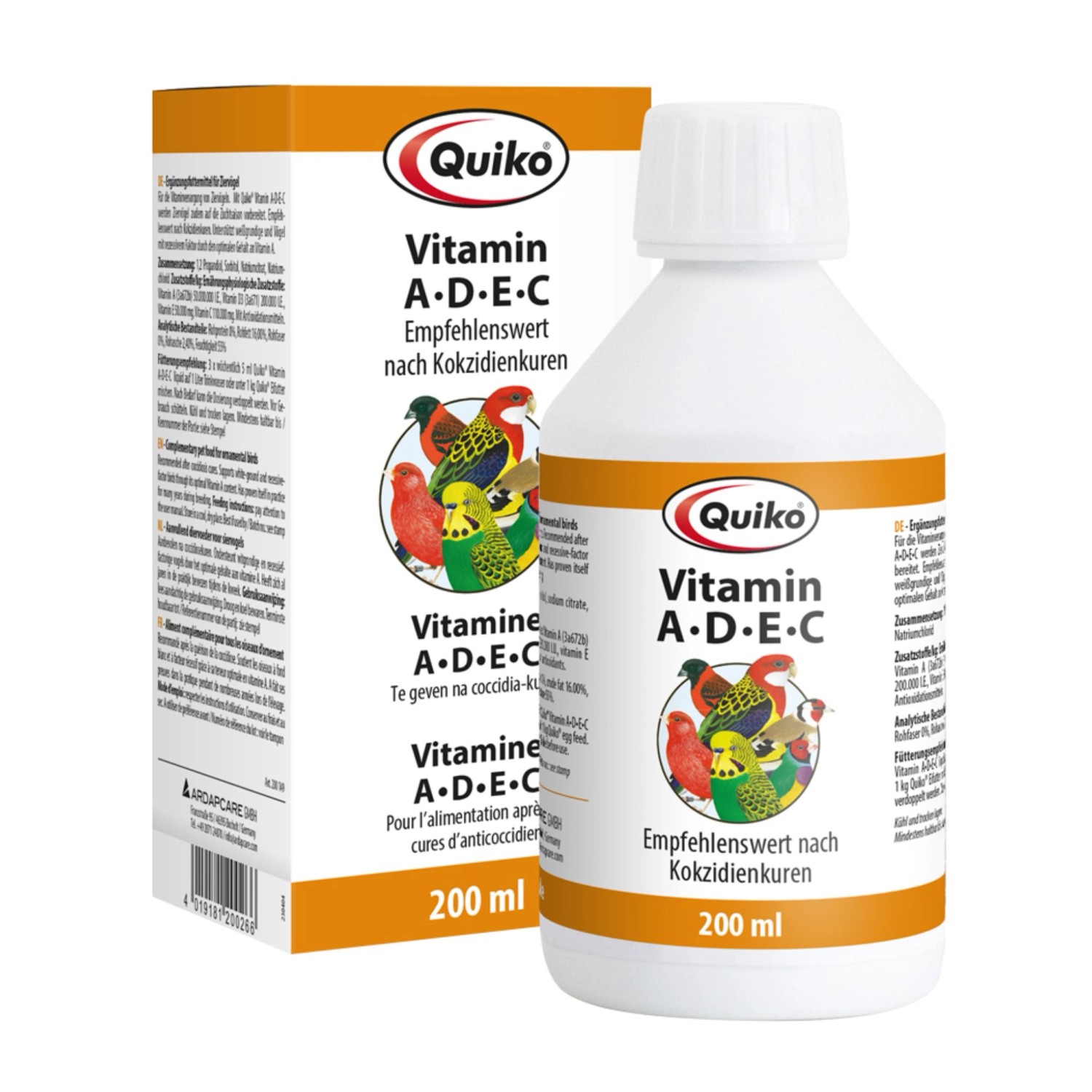 Quiko Vitamin A-D-E-C Vitaminversorgung für Ziervögel 200 ml kaufen bei OBI