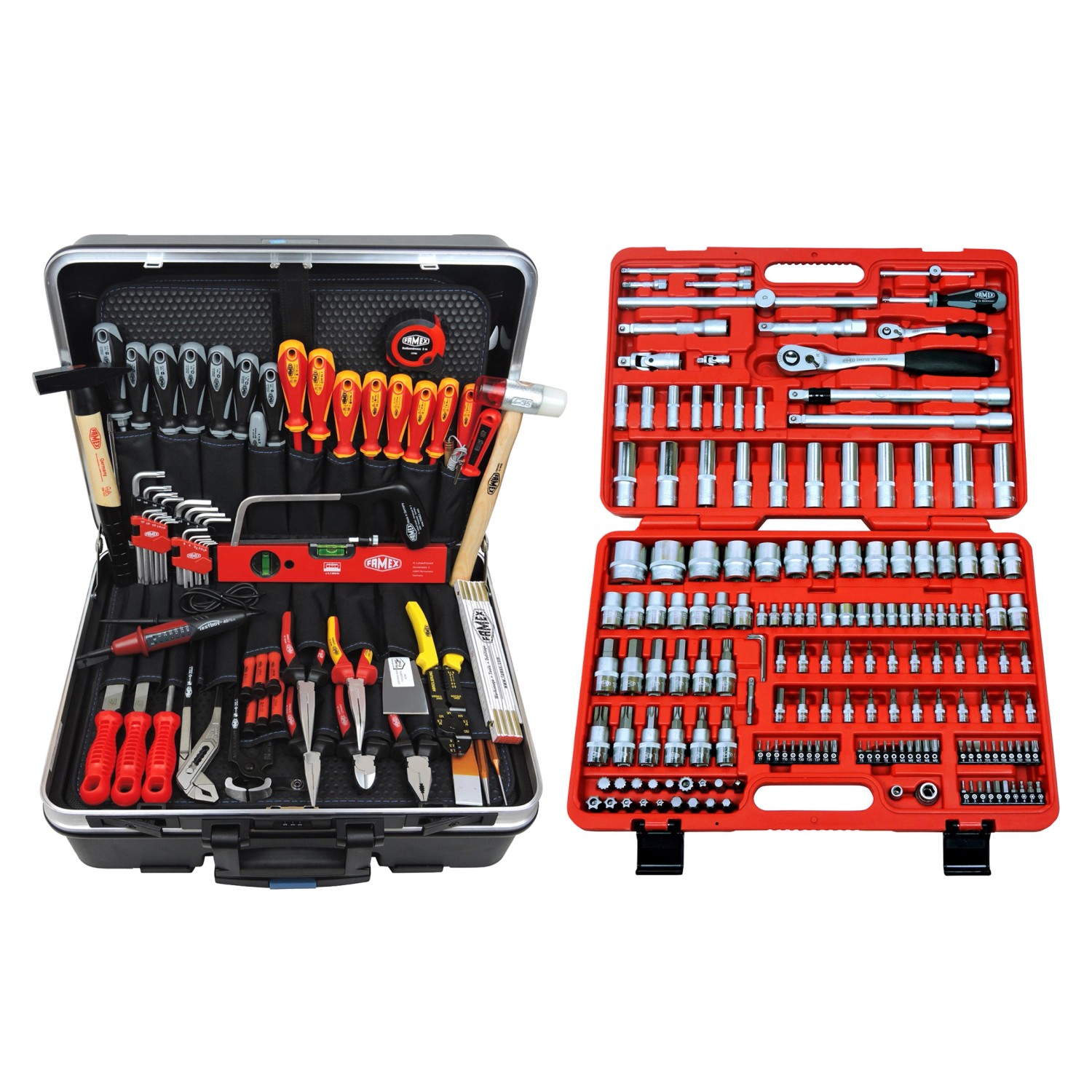 Famex Werkzeugkoffer 604-18 Professional 301-teilig mit Werkzeugset ...