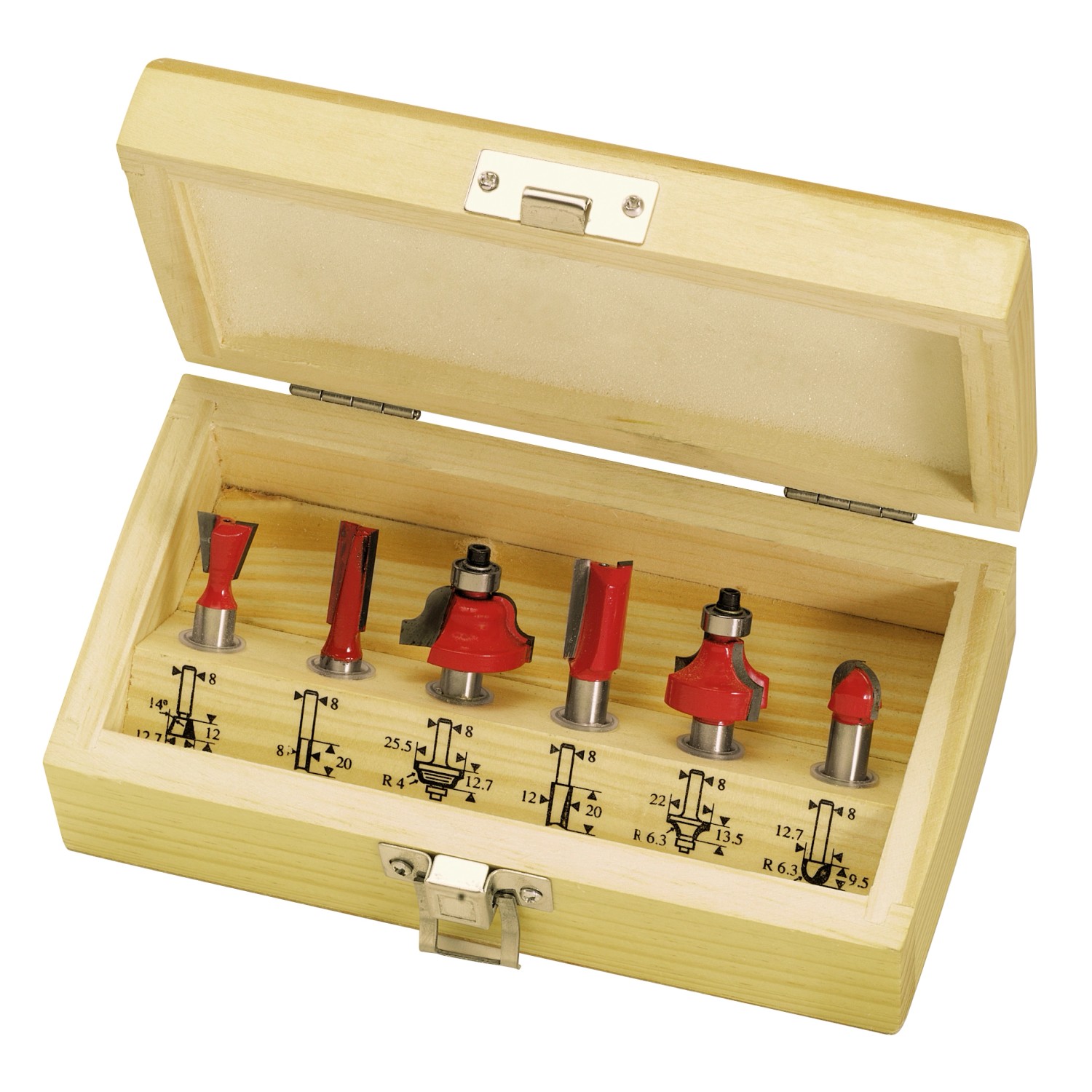 LUX HM-Oberfräser-Set 6-teilig 8 mm Schaft kaufen bei OBI