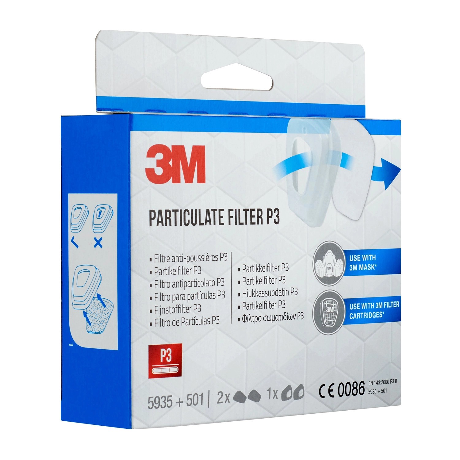 3M Filter 5935 FFP3 Weiß 2 Paar kaufen bei OBI